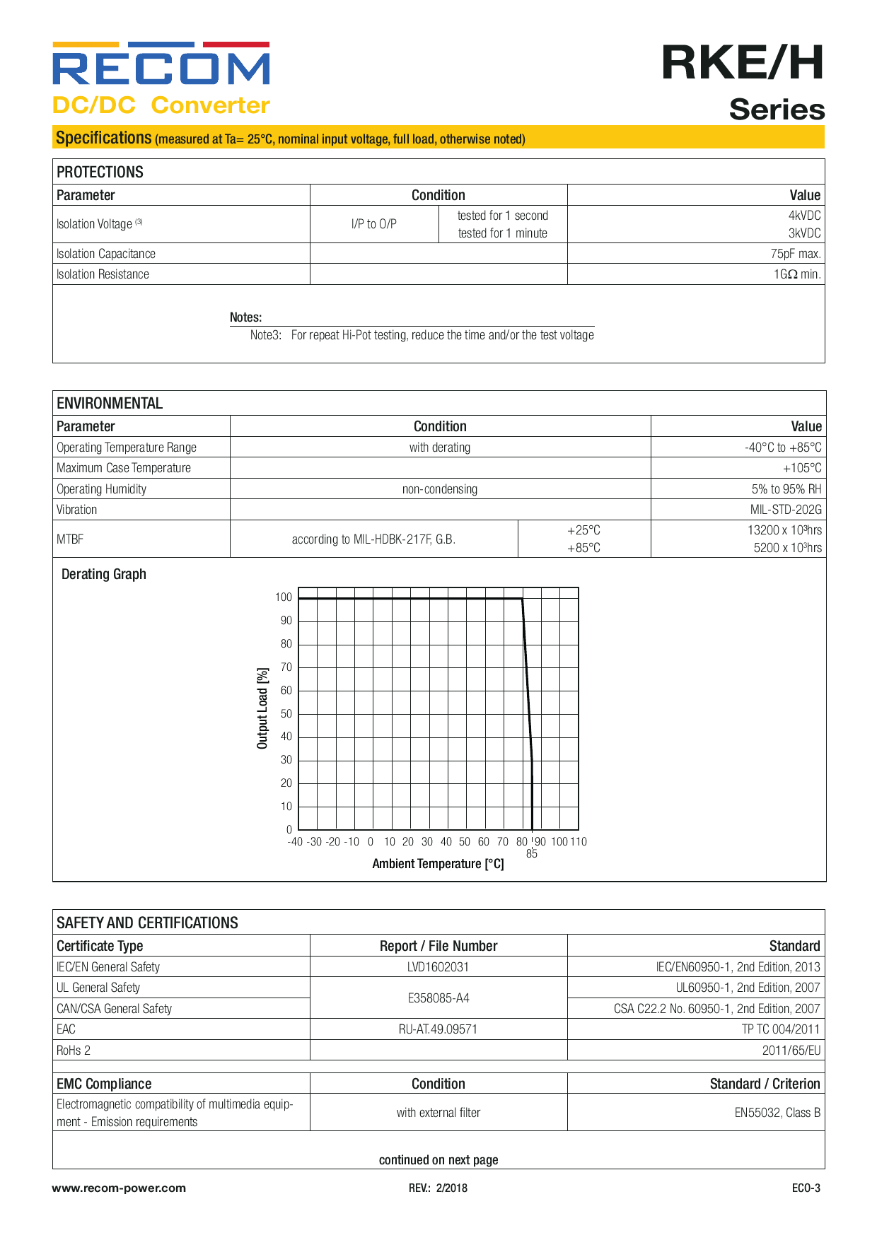 RKE-0505S/H_（Recom Power）RKE-0505S/H中文资料_价格_PDF手册-立创电子商城