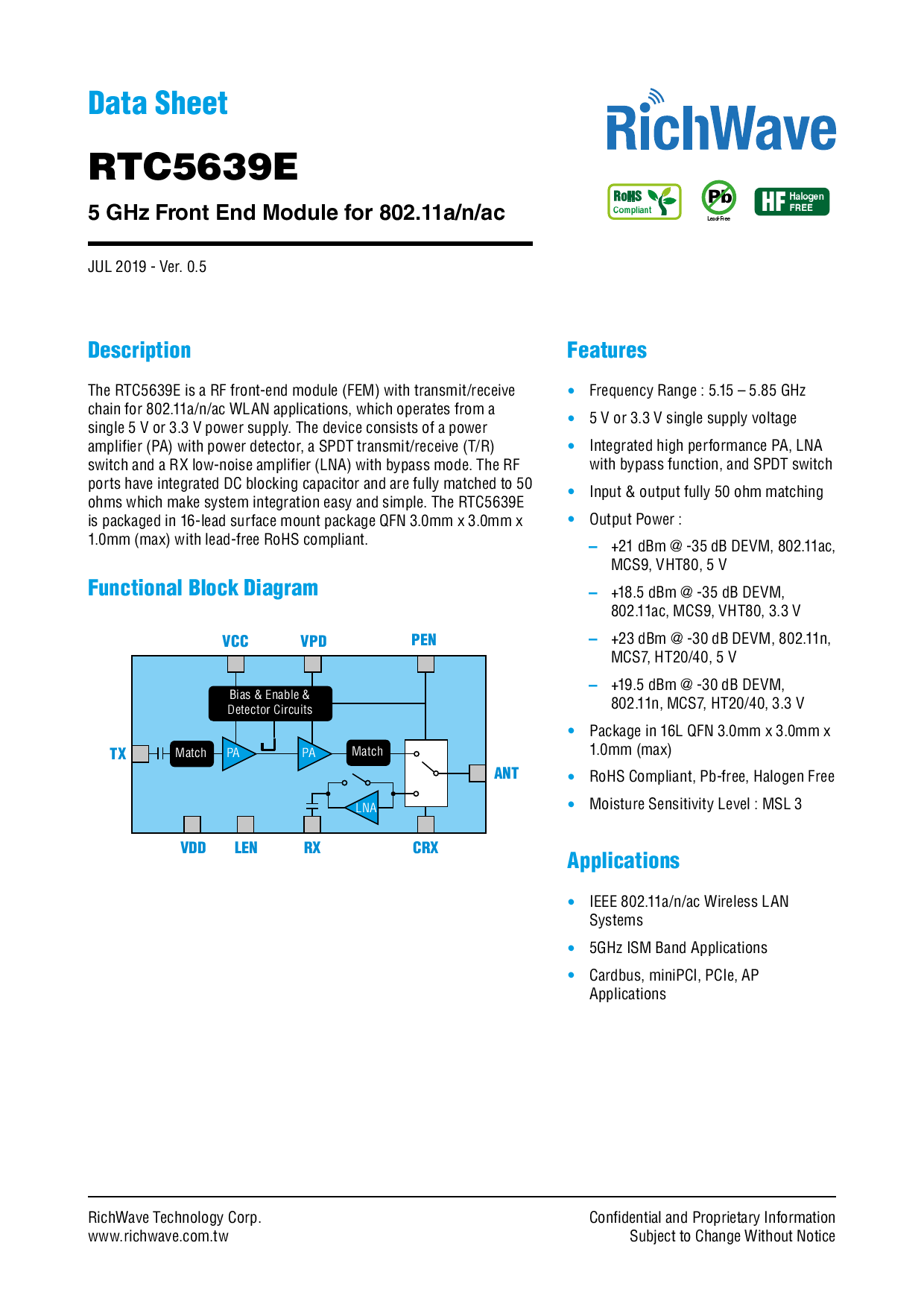 RTC5639E_（RichWave(立积)）RTC5639E中文资料_价格_PDF手册-立创电子商城