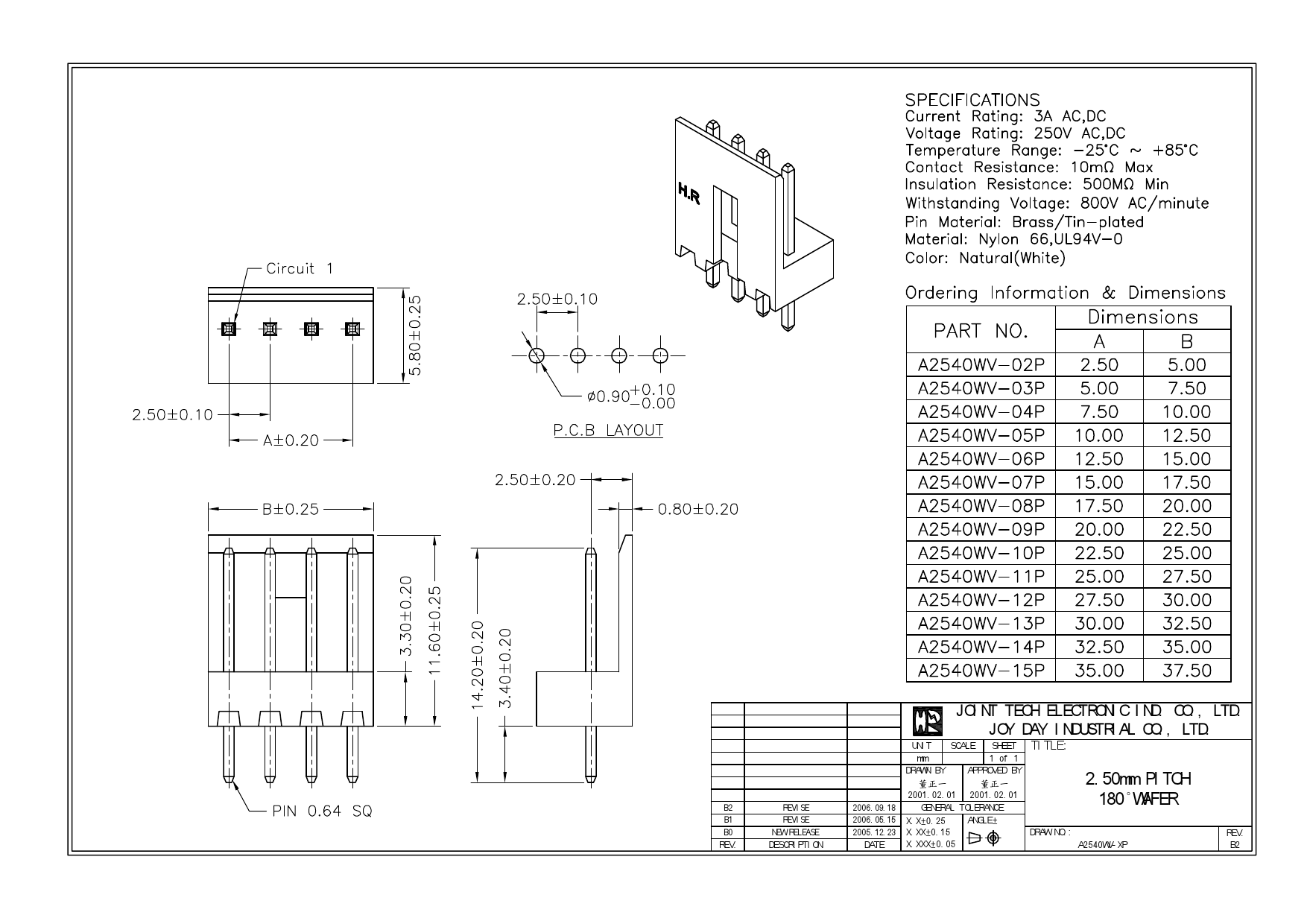 A2540WV-04P_（HR(灿达)）A2540WV-04P中文资料_价格_PDF手册-立创电子商城