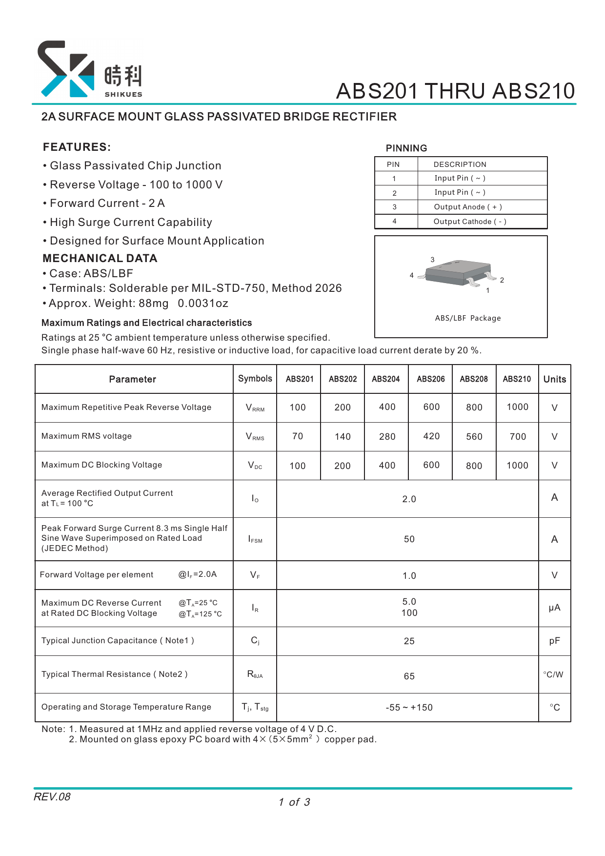 ABS210_（SHIKUES(时科)）ABS210中文资料_价格_PDF手册-立创电子商城
