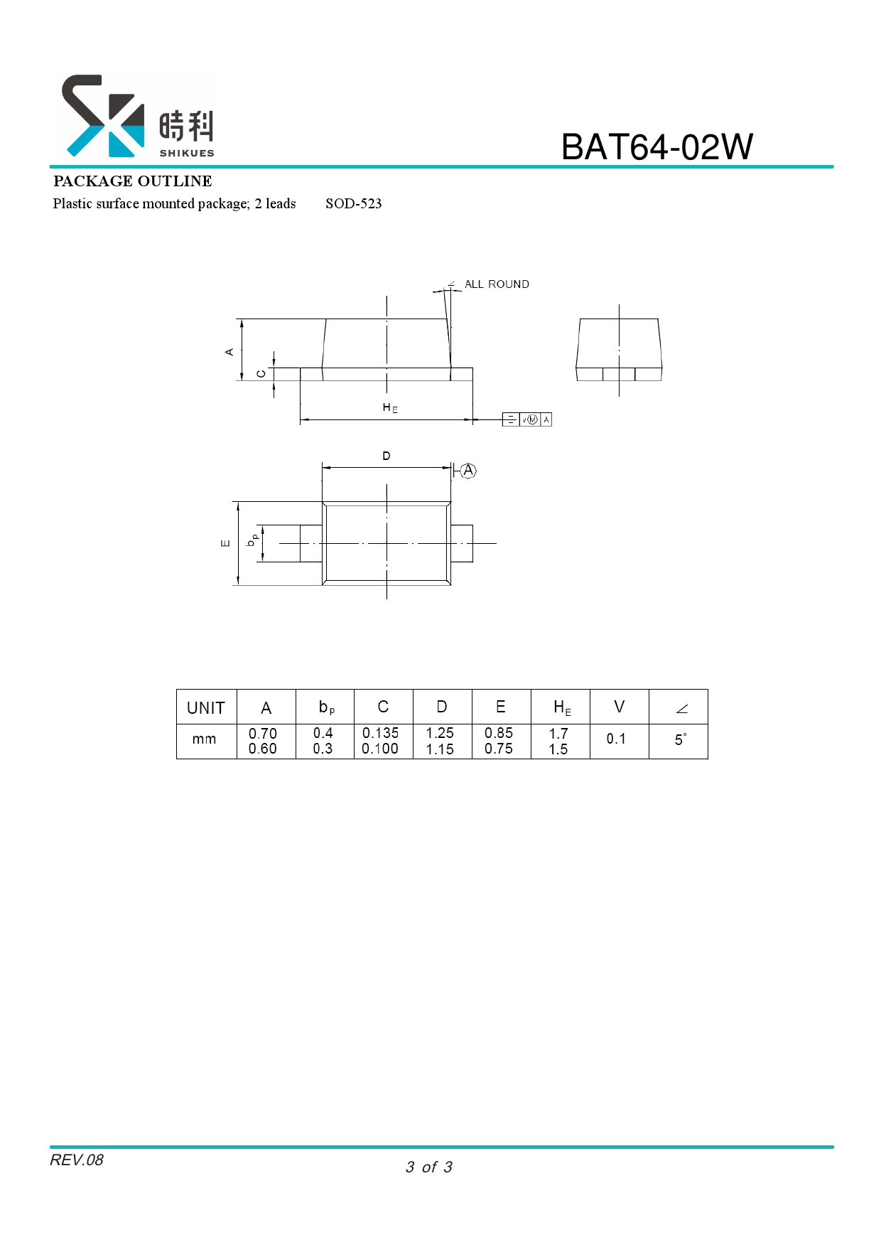 BAT64-02W_（SHIKUES(时科)）BAT64-02W中文资料_价格_PDF手册-立创电子商城