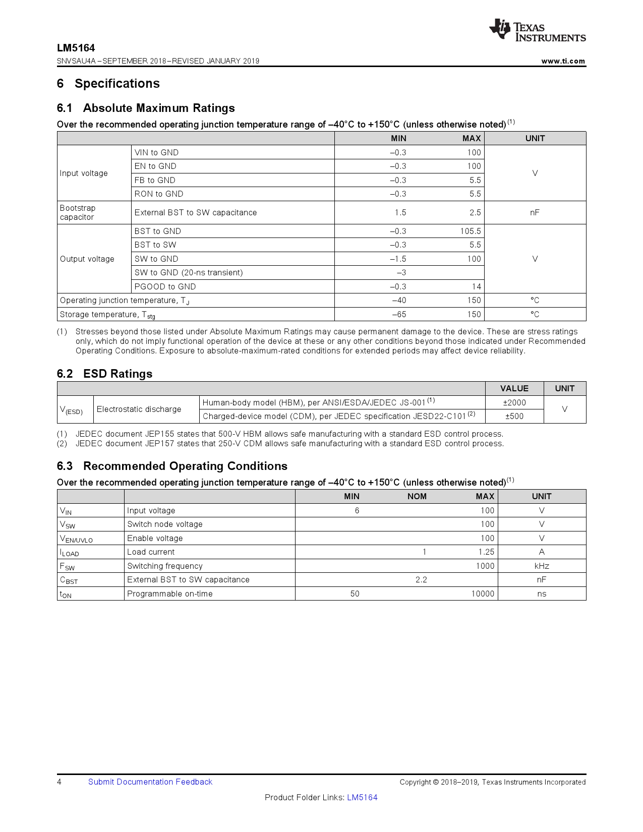 LM5164DDAR_（TI(德州仪器)）LM5164DDAR中文资料_价格_PDF手册-立创电子商城