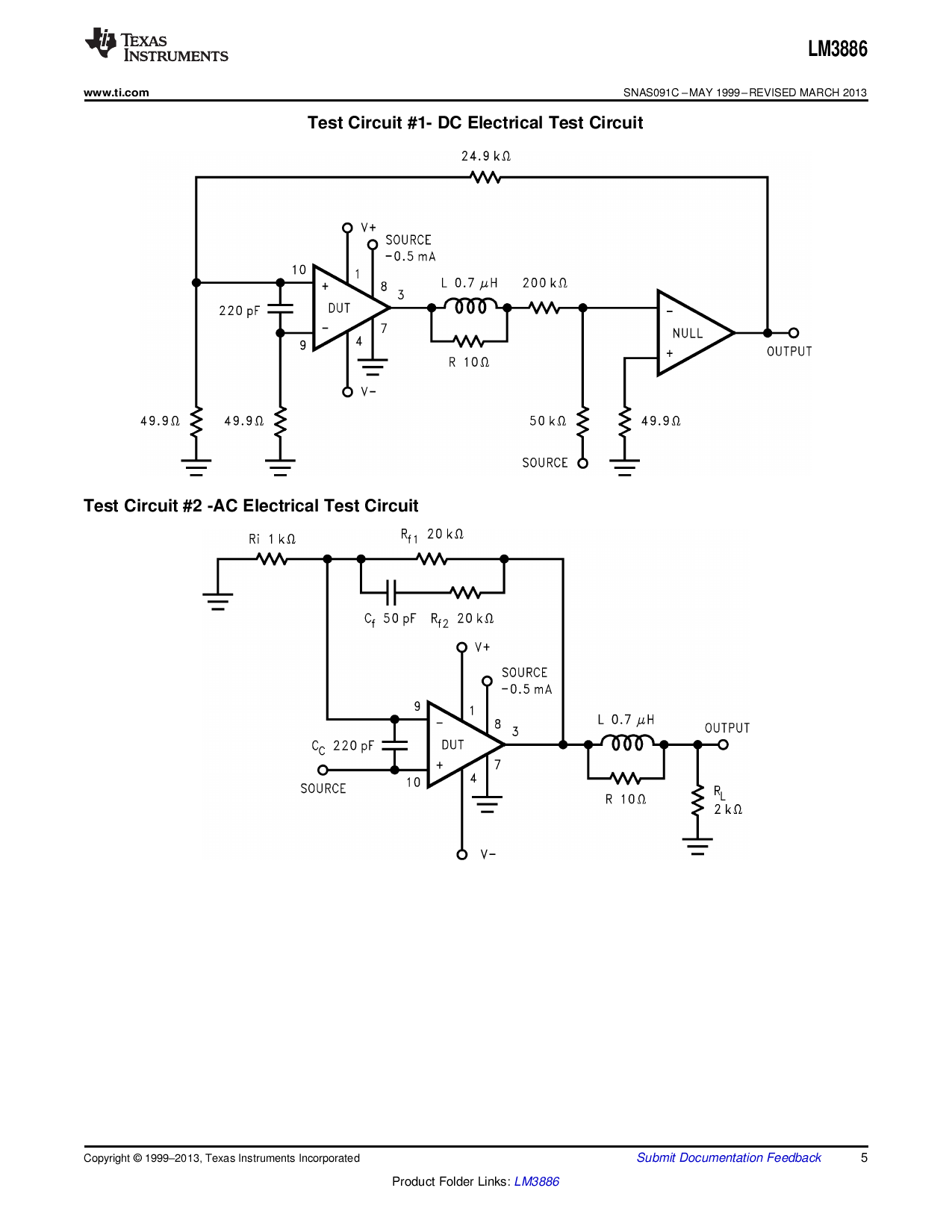 LM3886TF/NOPB_（TI(德州仪器)）LM3886TF/NOPB中文资料_价格_PDF手册-立创电子商城