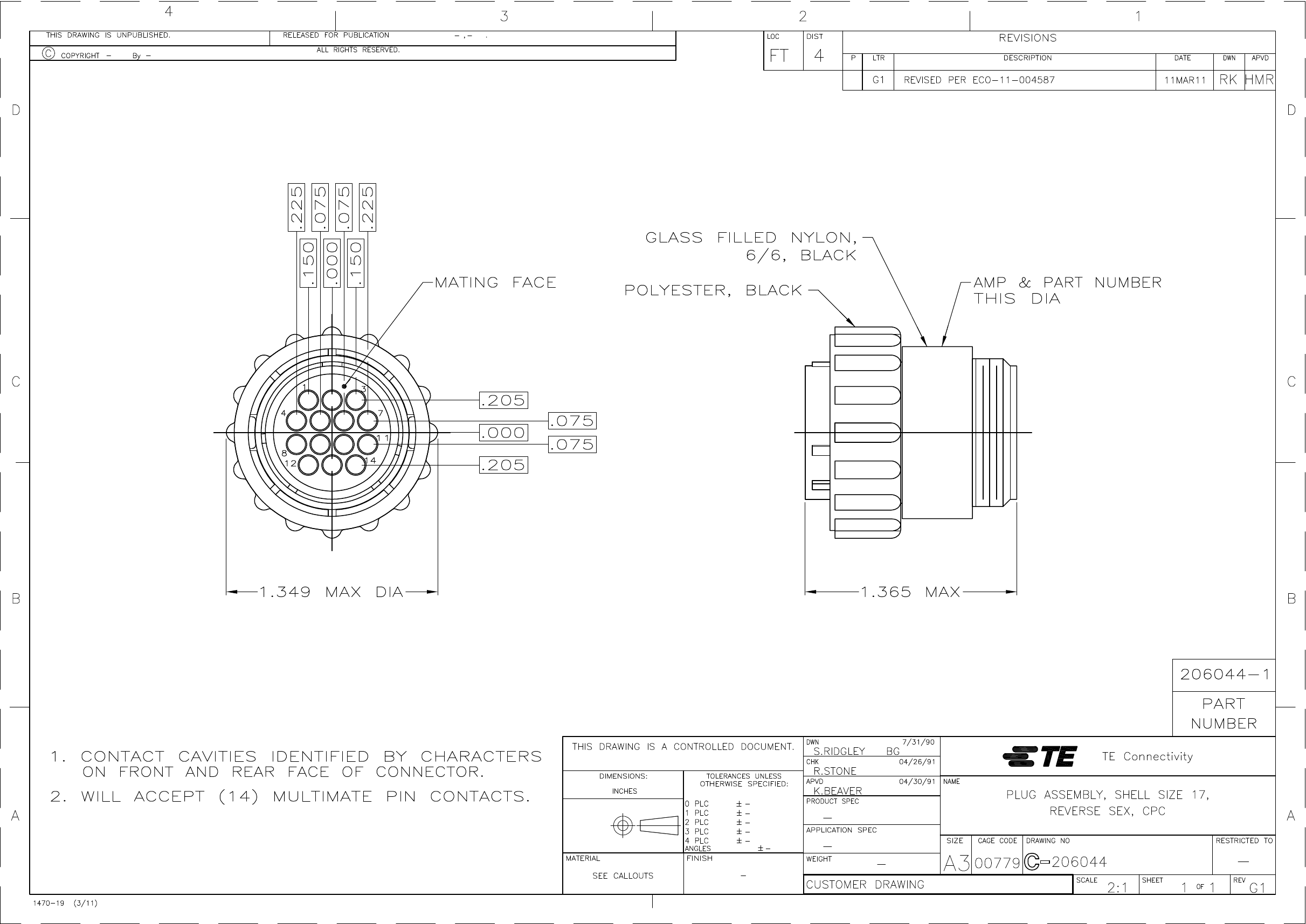 206044-1_（TE Connectivity(美国泰科)）206044-1中文资料_价格_PDF手册-立创电子商城