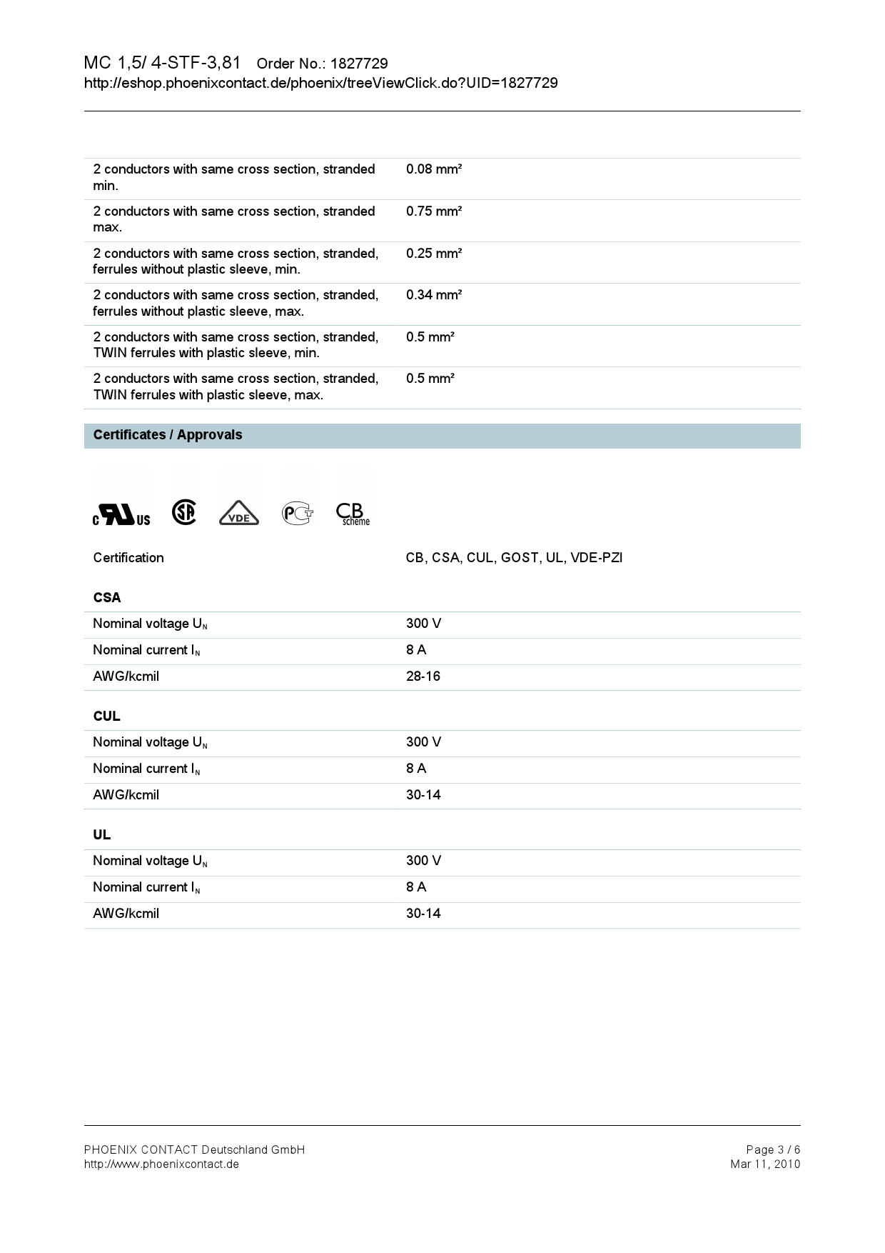 1827729_（Phoenix Contact(菲尼克斯)）1827729中文资料_价格_PDF手册-立创电子商城