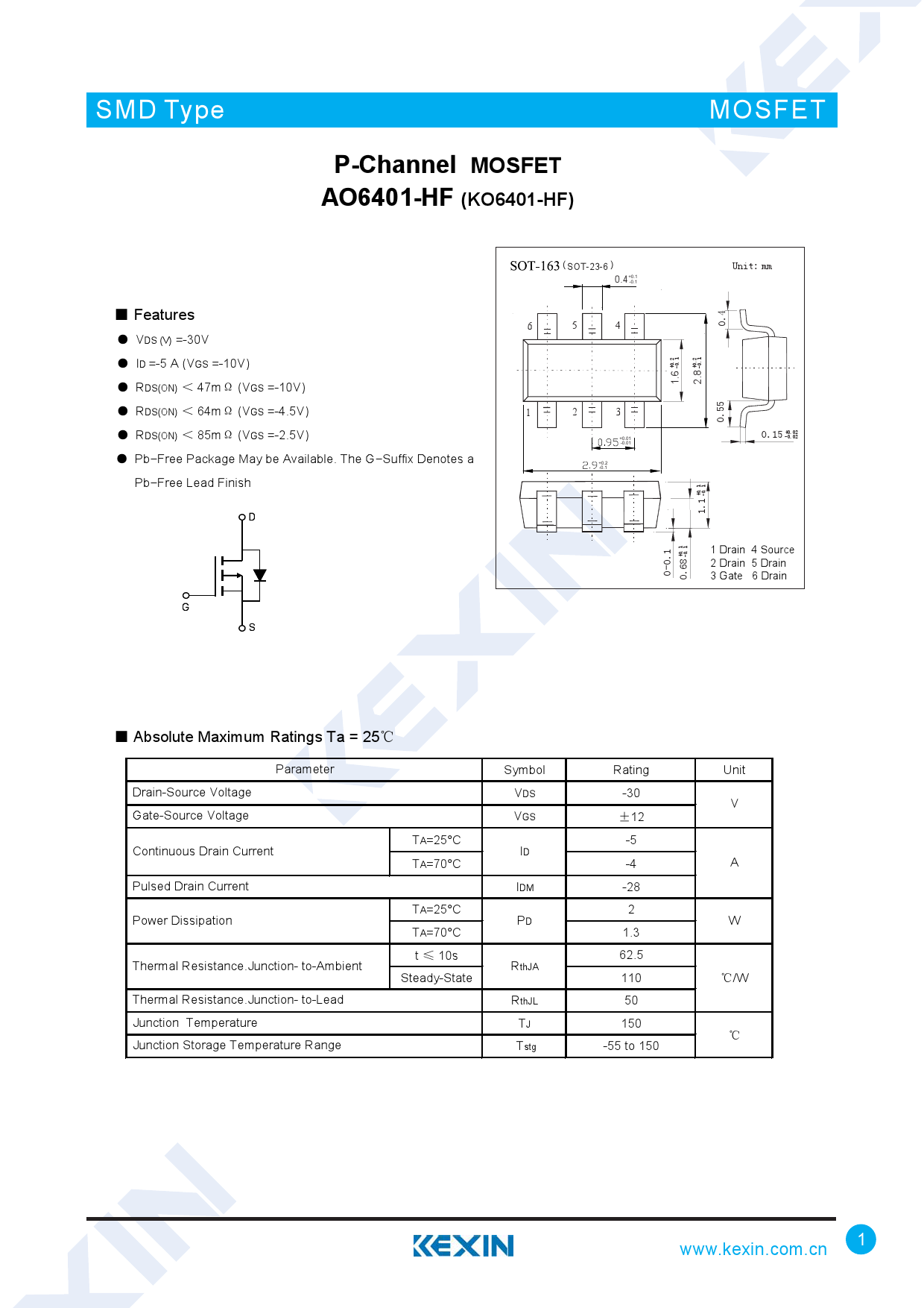 KO6401-HF_（KEXIN(科信)）KO6401-HF中文资料_价格_PDF手册-立创电子商城