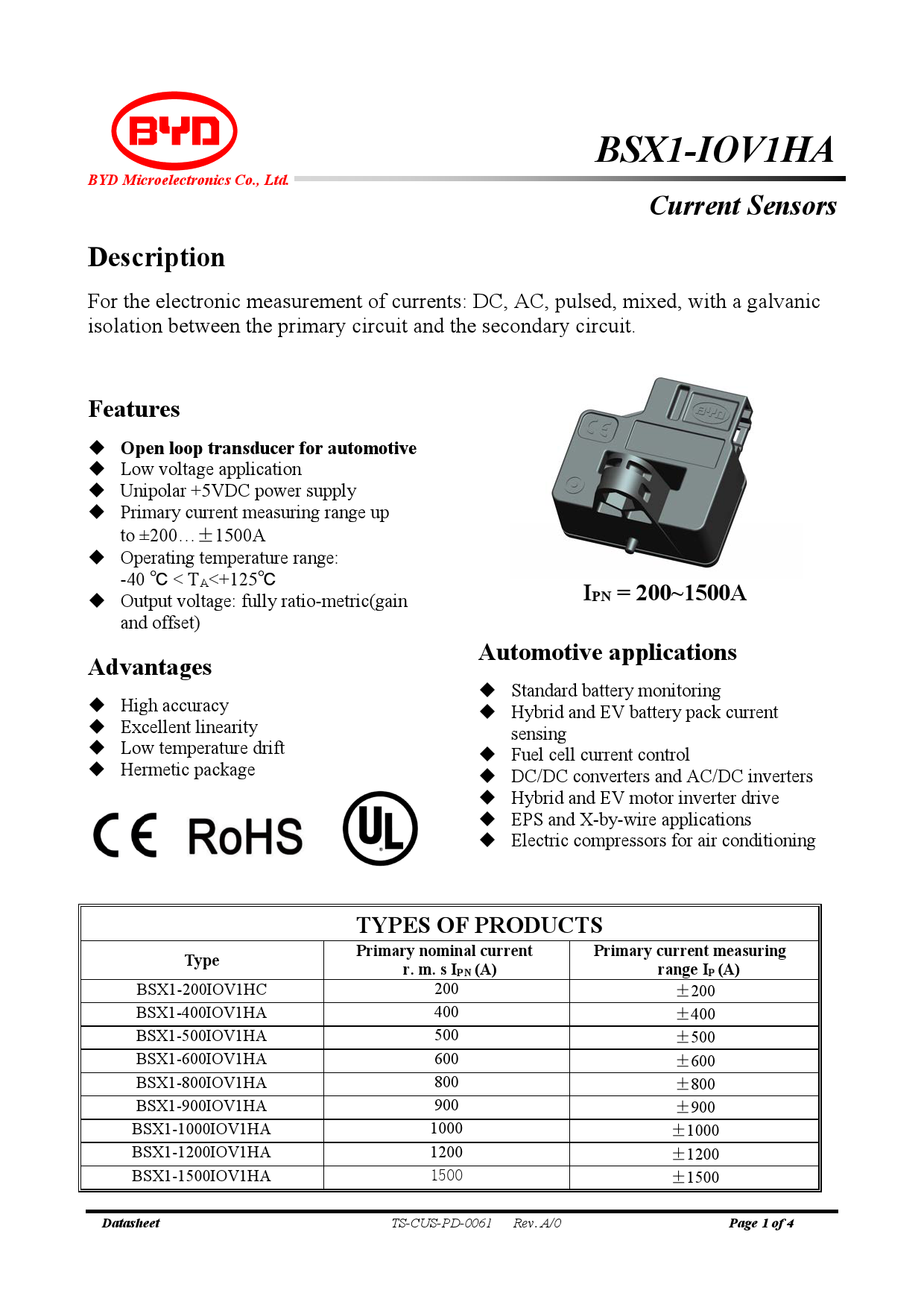 BSX1-1200IOV1HA_（BYD(比亚迪)）BSX1-1200IOV1HA中文资料_价格_PDF手册-立创电子商城