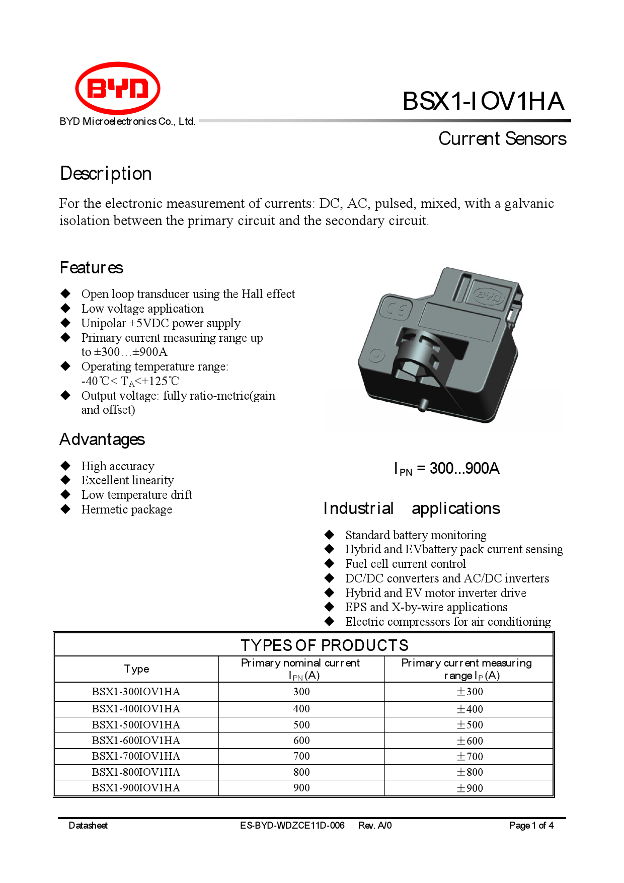 BSX1-900IOV1HA_（BYD(比亚迪)）BSX1-900IOV1HA中文资料_价格_PDF手册-立创电子商城
