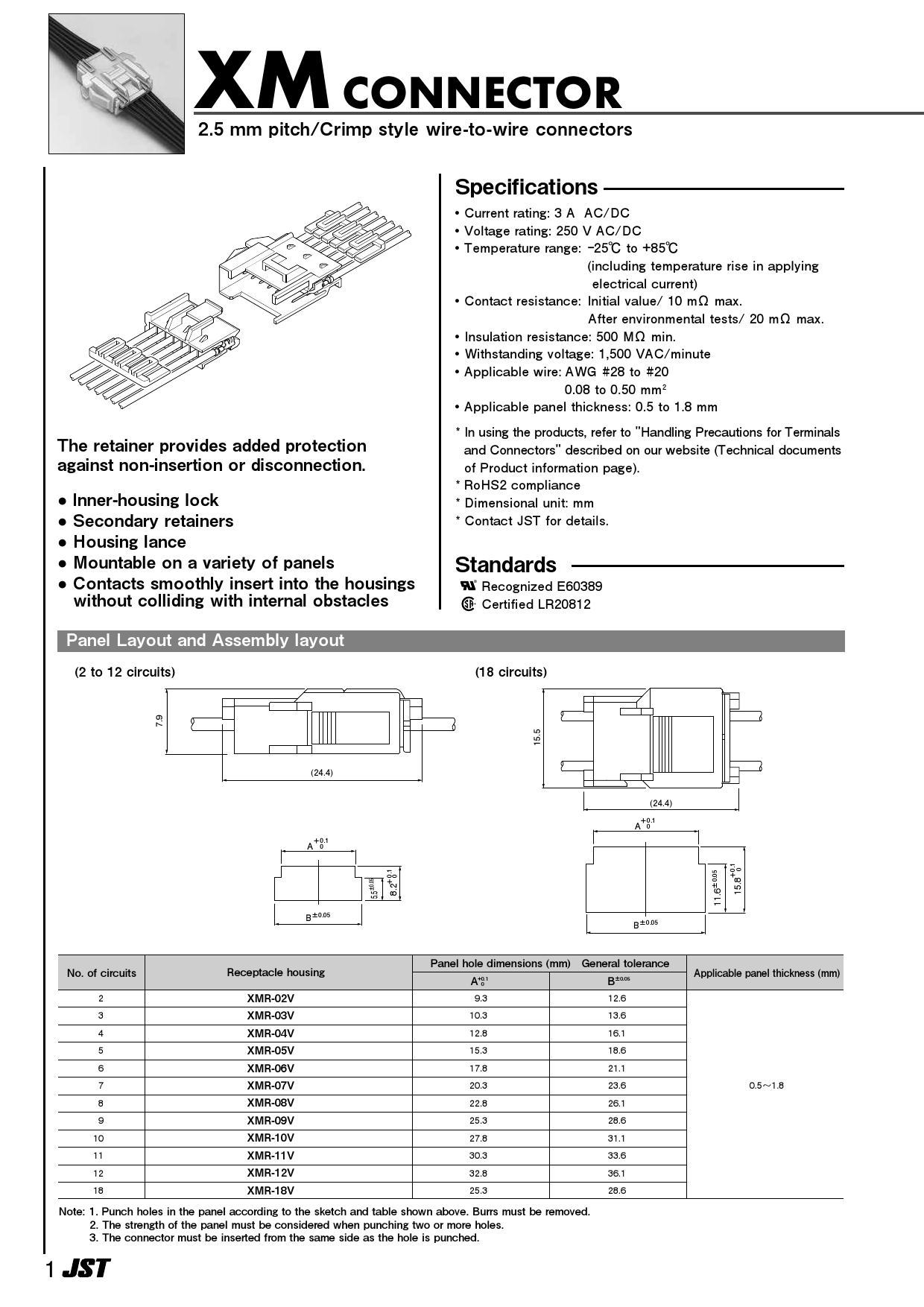 XMP-03V_（JST）XMP-03V中文资料_价格_PDF手册-立创电子商城