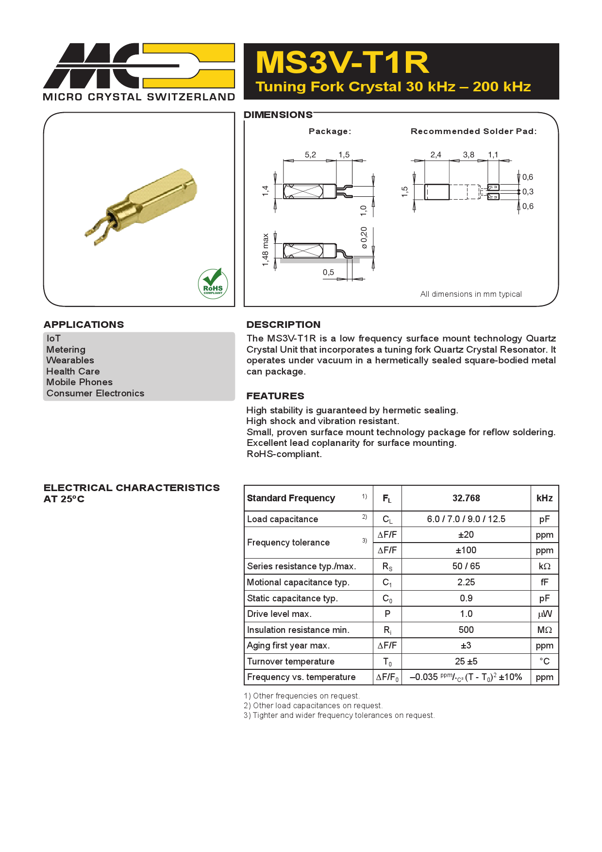 MS3V-T1R-32.768kHz-12.5pF-20PPM-TA-QC-Au_（Micro Crystal(瑞士微晶)）MS3V-T1R ...