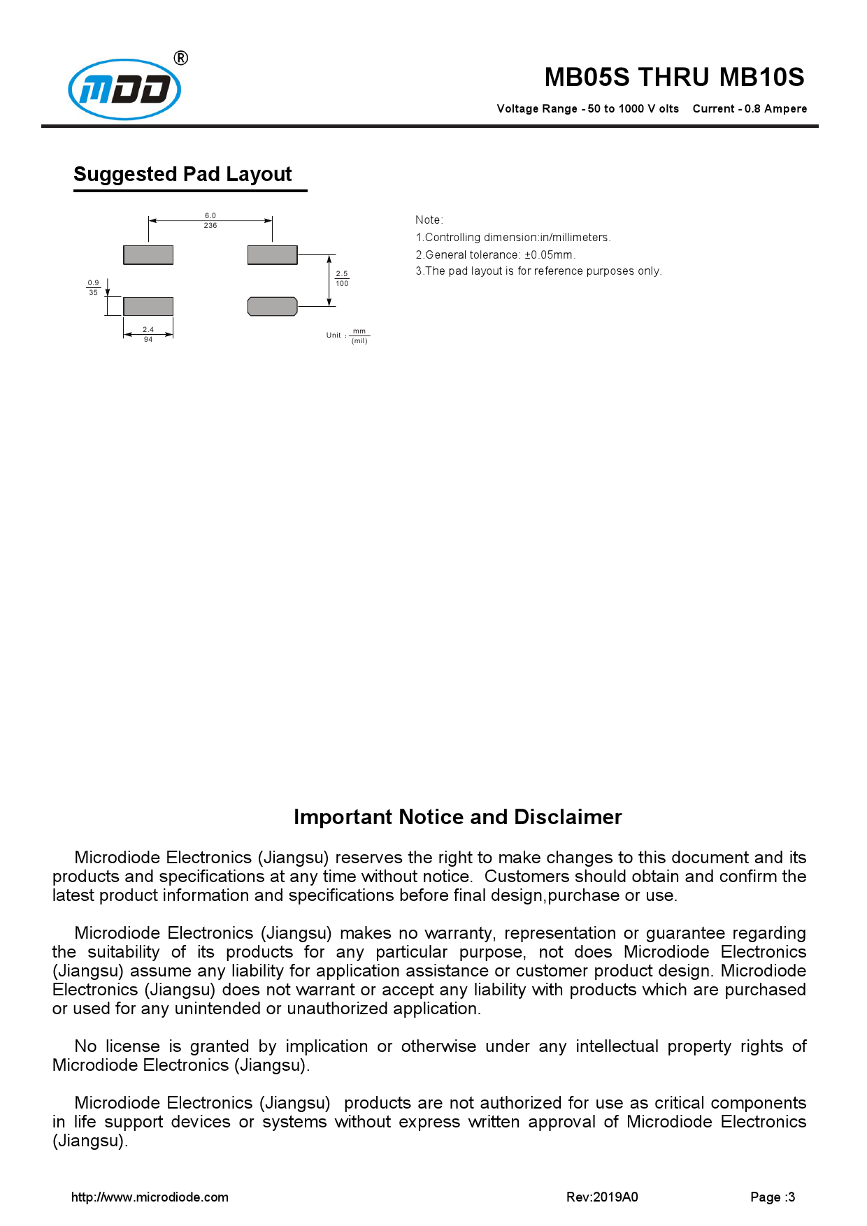 MB10S_（MDD）MB10S中文资料_价格_PDF手册-立创电子商城