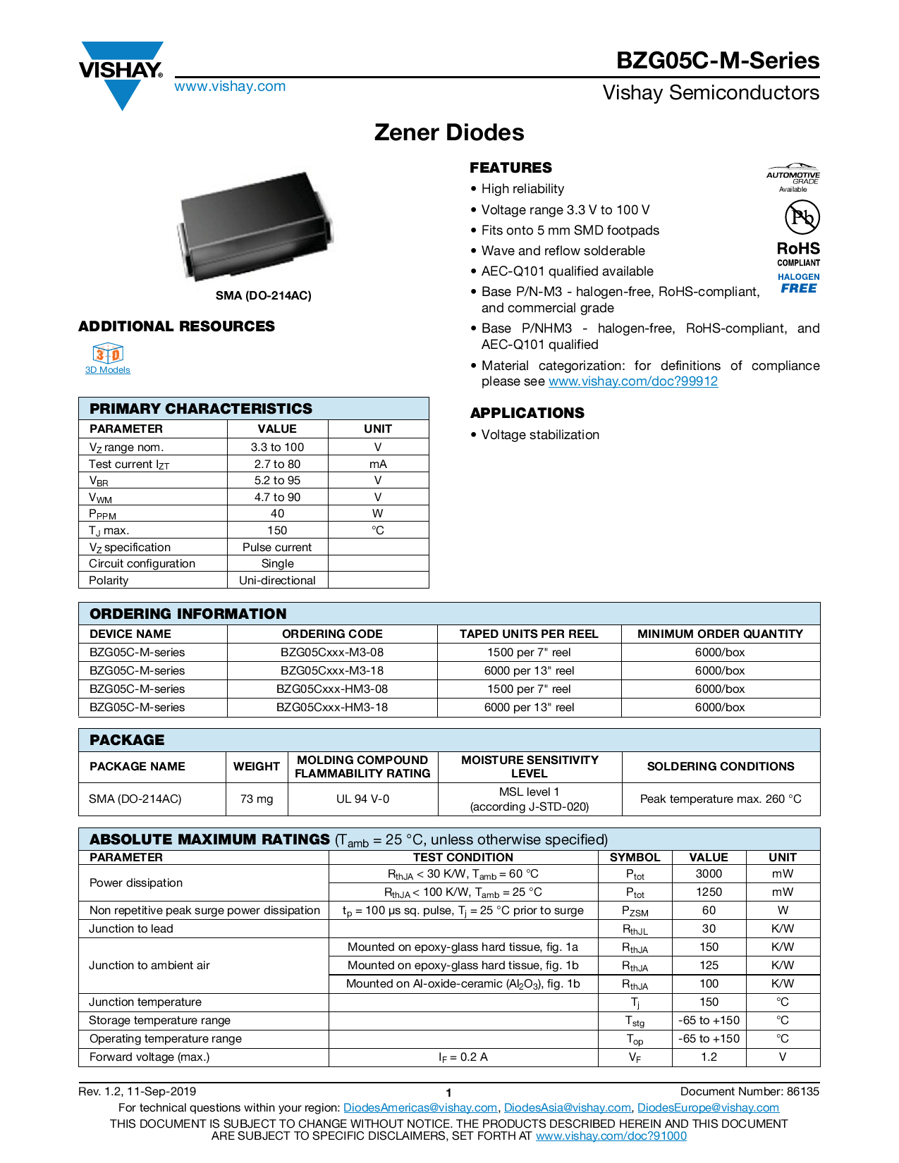 BZG05C5V6-M3-08_（VISHAY(威世)）BZG05C5V6-M3-08中文资料_价格_PDF手册-立创电子商城