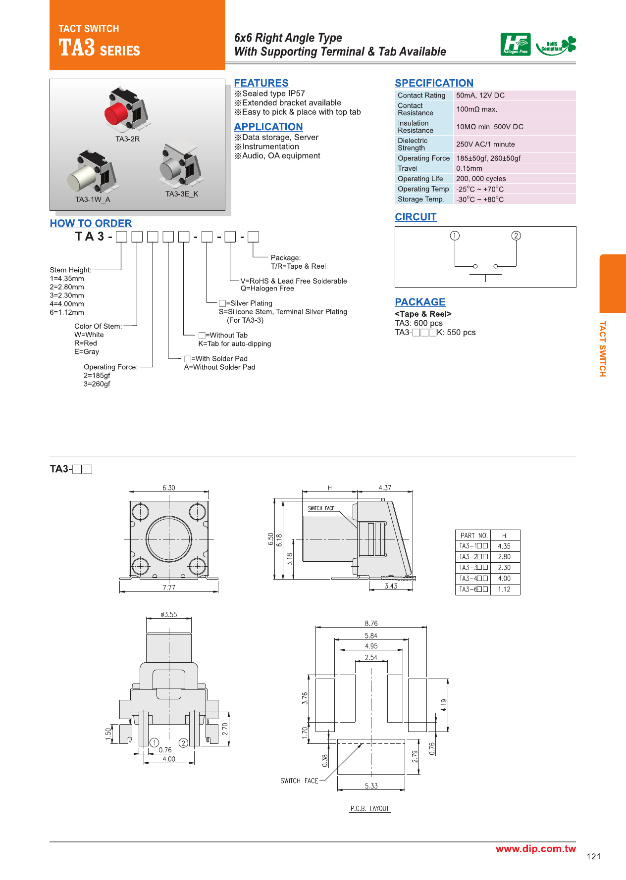 TA3-1R2-V-T/R_（台湾圜达）TA3-1R2-V-T/R中文资料_价格_PDF手册-立创电子商城