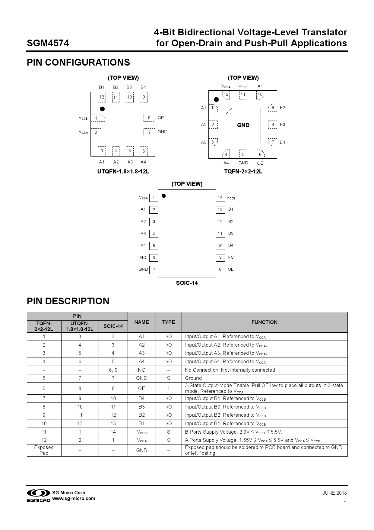 SGM4574YUQN12G/TR_（SGMICRO(圣邦微)）SGM4574YUQN12G/TR中文资料_价格_PDF手册-立创电子商城