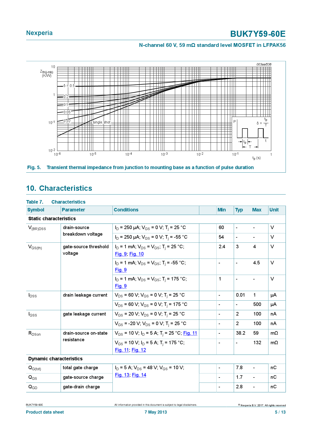 BUK7Y59-60EX_（Nexperia(安世)）BUK7Y59-60EX中文资料_价格_PDF手册-立创电子商城