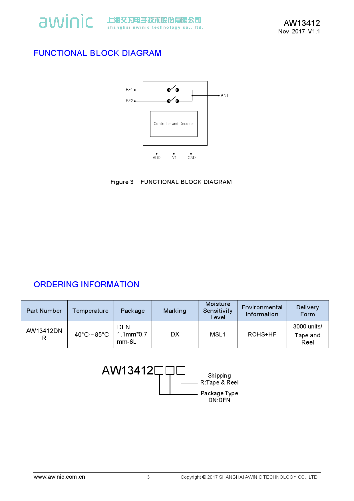 AW13412DNR_（AWINIC(艾为)）AW13412DNR中文资料_价格_PDF手册-立创电子商城