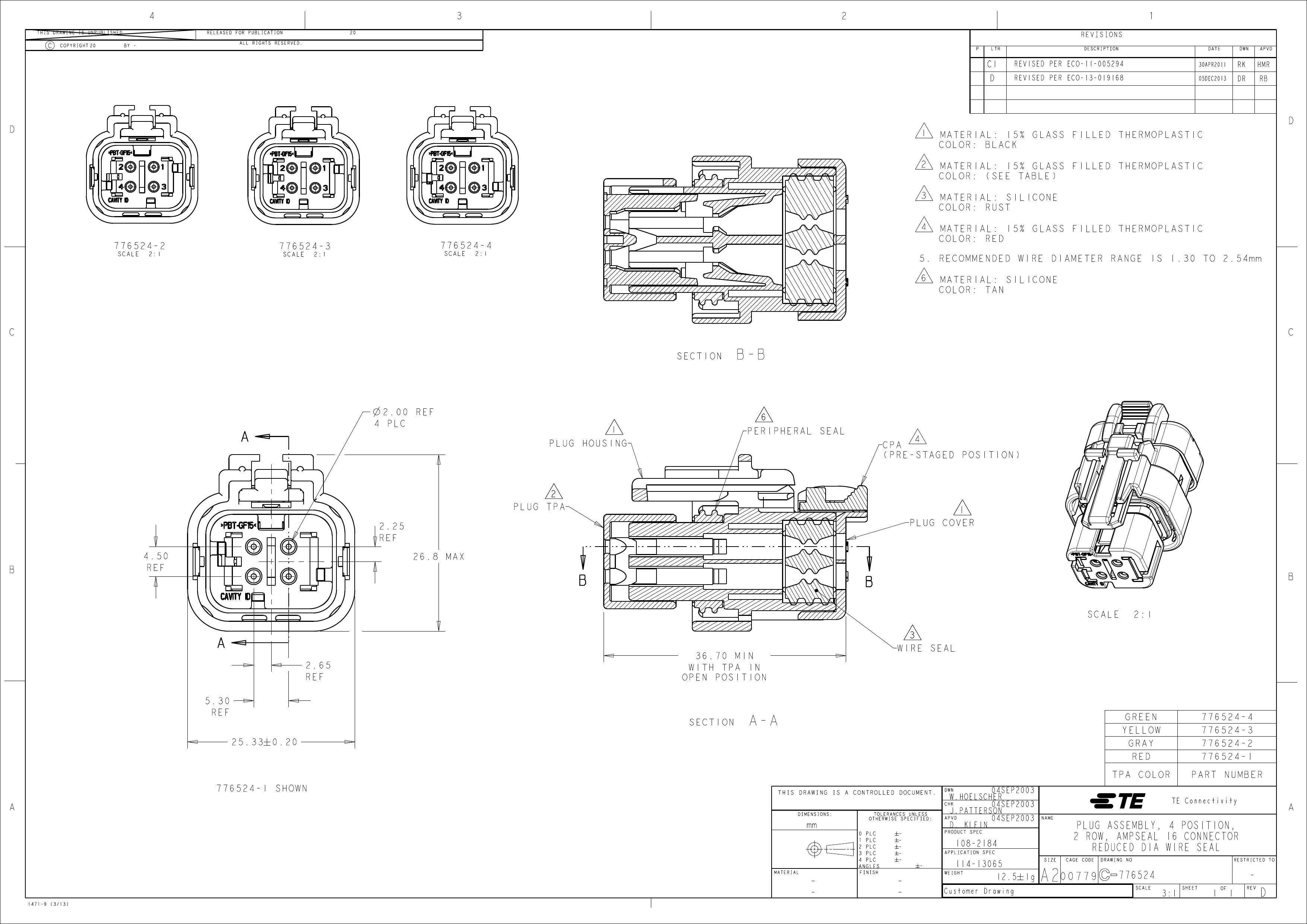 776524-1_（TE Connectivity(美国泰科)）776524-1中文资料_价格_PDF手册-立创电子商城