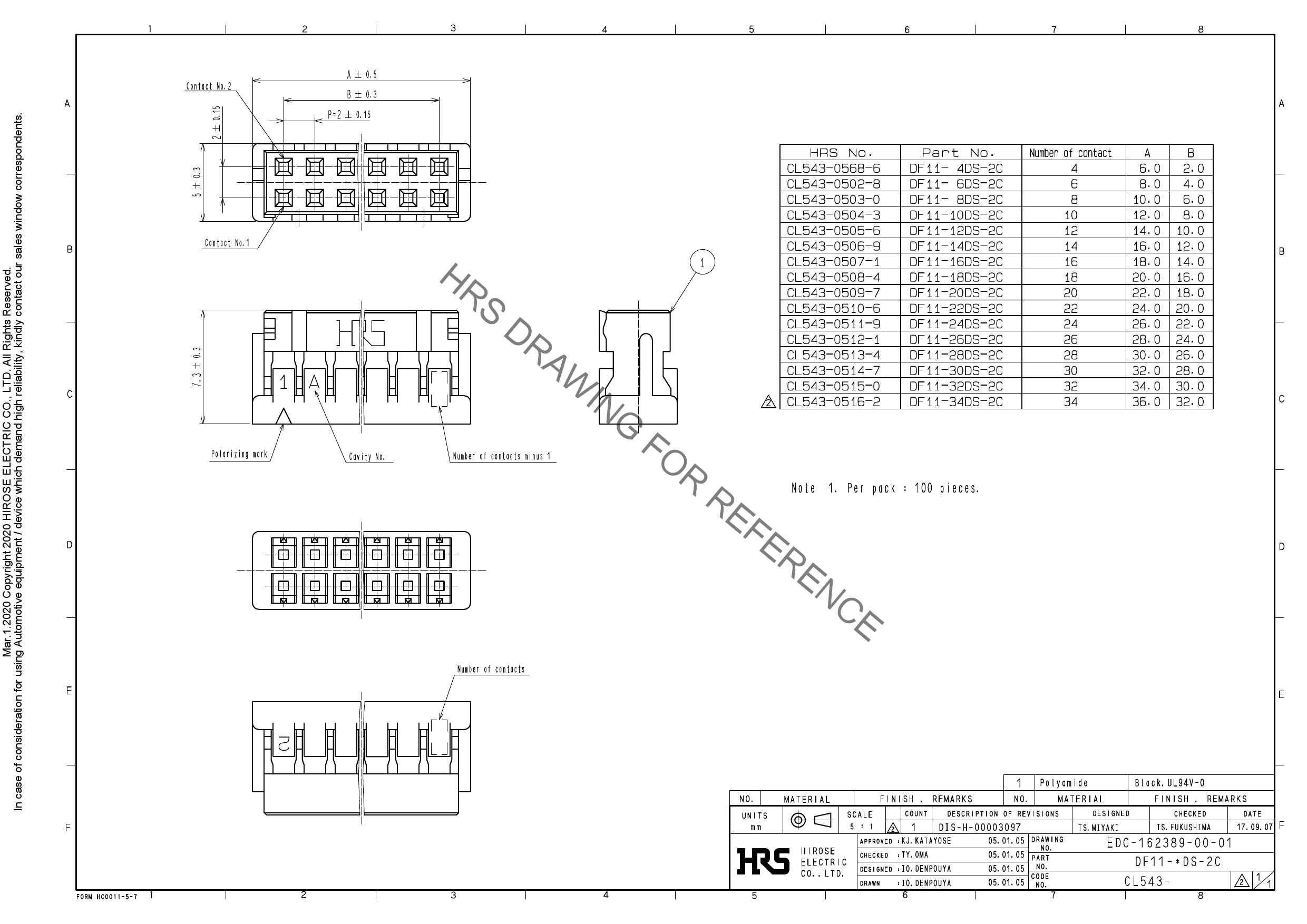 DF11-26DS-2C_（HRS(广濑)）DF11-26DS-2C中文资料_价格_PDF手册-立创电子商城