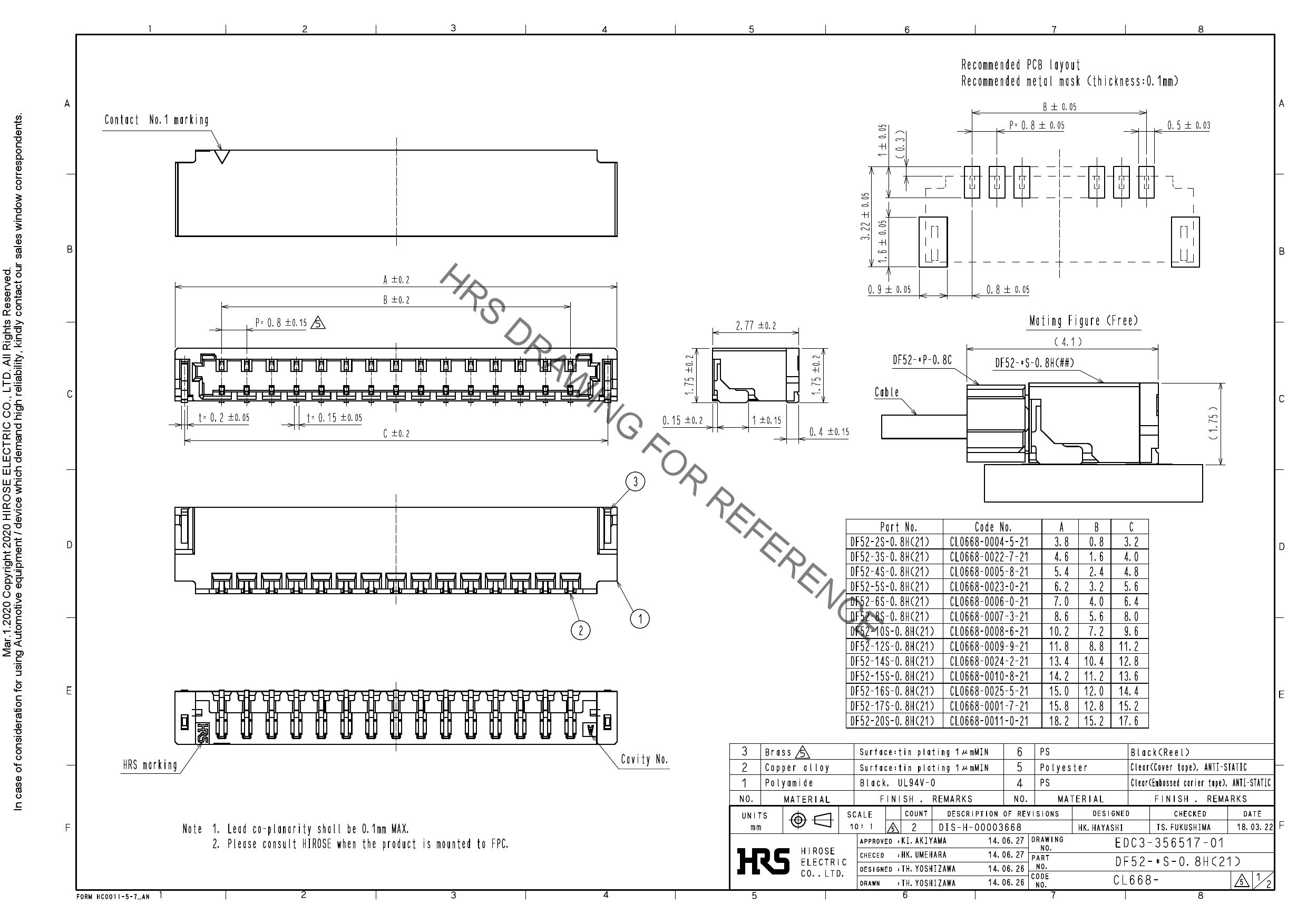 DF52-8S-0.8H(21)_（HRS(广濑)）DF52-8S-0.8H(21)中文资料_价格_PDF手册-立创电子商城