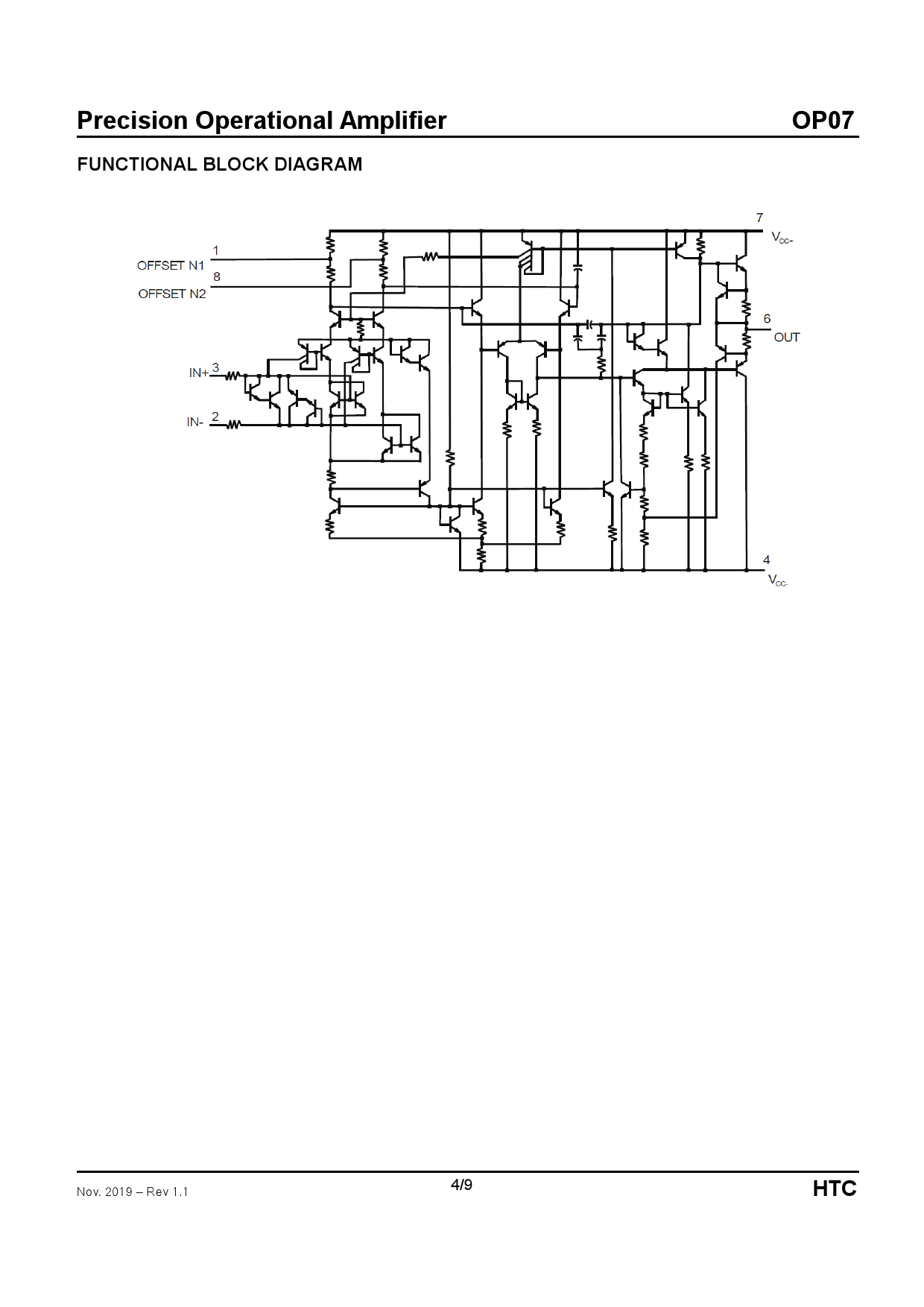 OP07D_（HTC）OP07D中文资料_价格_PDF手册-立创电子商城