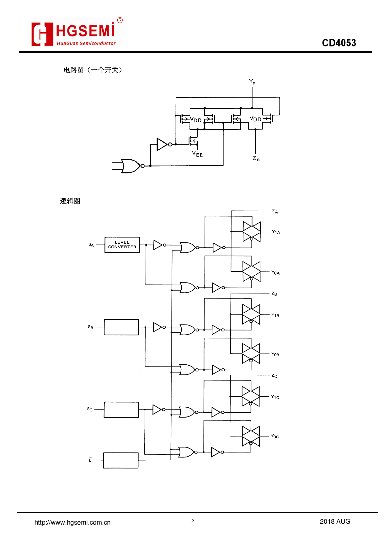 CD4053BE_（HGSEMI(华冠)）CD4053BE中文资料_价格_PDF手册-立创电子商城