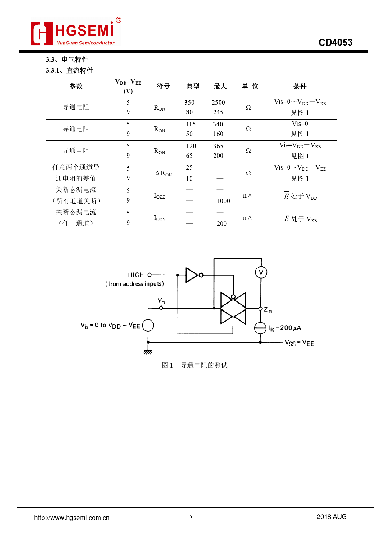 CD4053BE_（HGSEMI(华冠)）CD4053BE中文资料_价格_PDF手册-立创电子商城