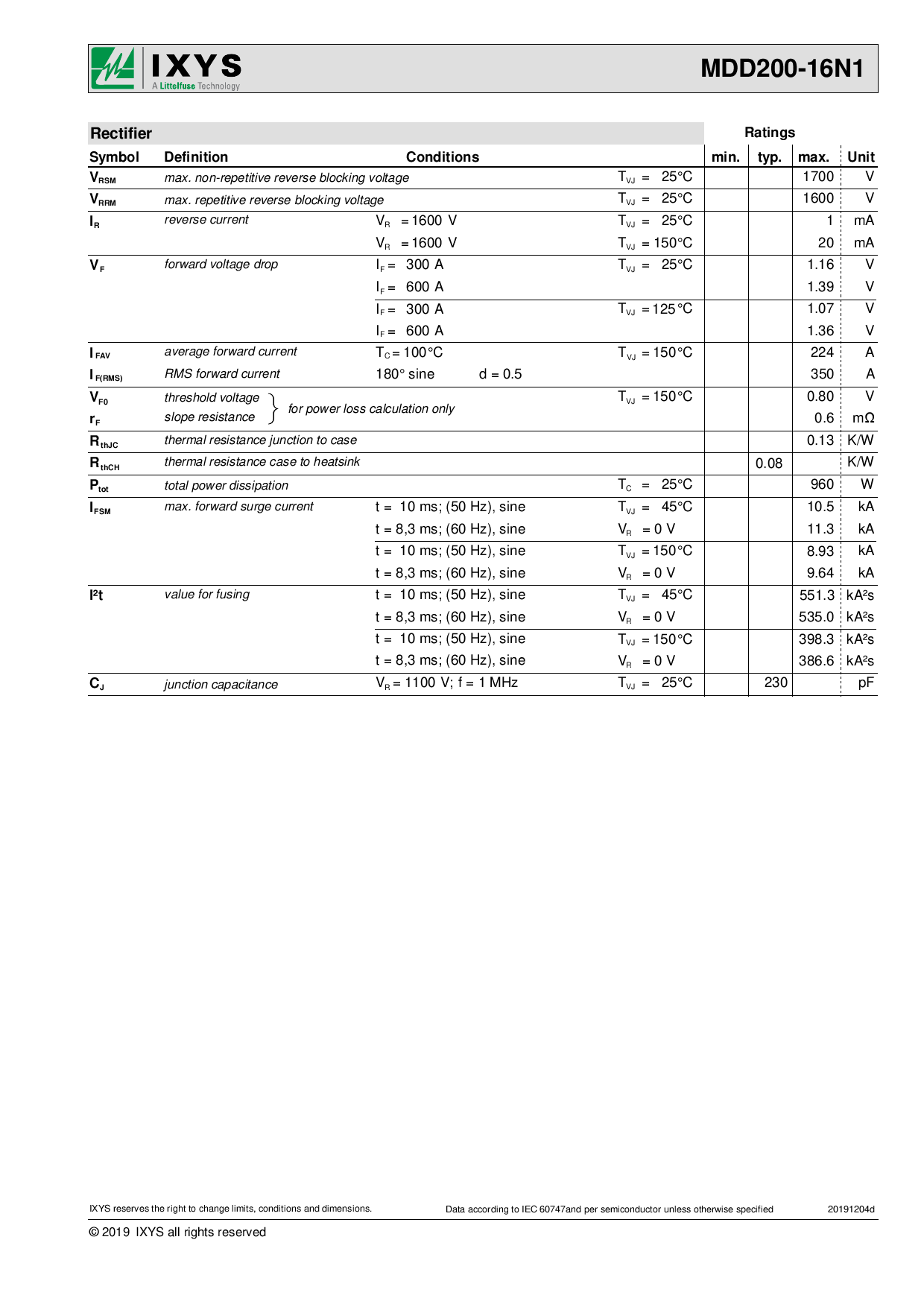 MDD200-16N1_（IXYS）MDD200-16N1中文资料_价格_PDF手册-立创电子商城