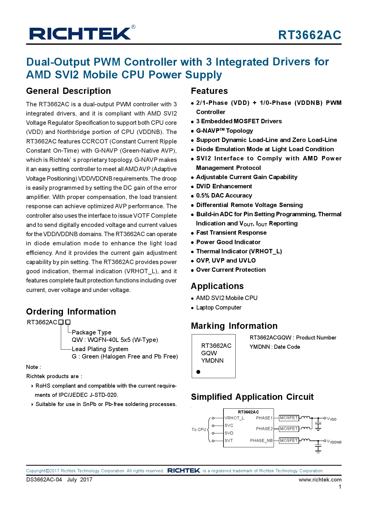 RT3662ACGQW_（RICHTEK(台湾立锜)）RT3662ACGQW中文资料_价格_PDF手册-立创电子商城