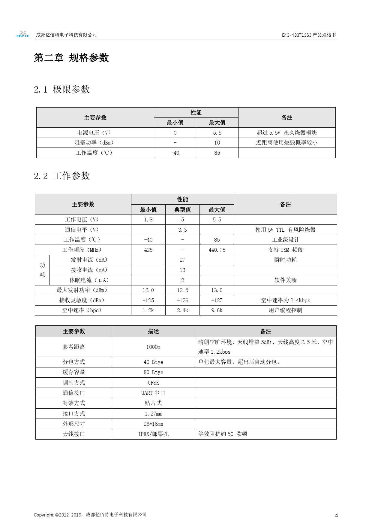 E43-433T13S3_（EBYTE(亿佰特)）E43-433T13S3中文资料_价格_PDF手册-立创电子商城