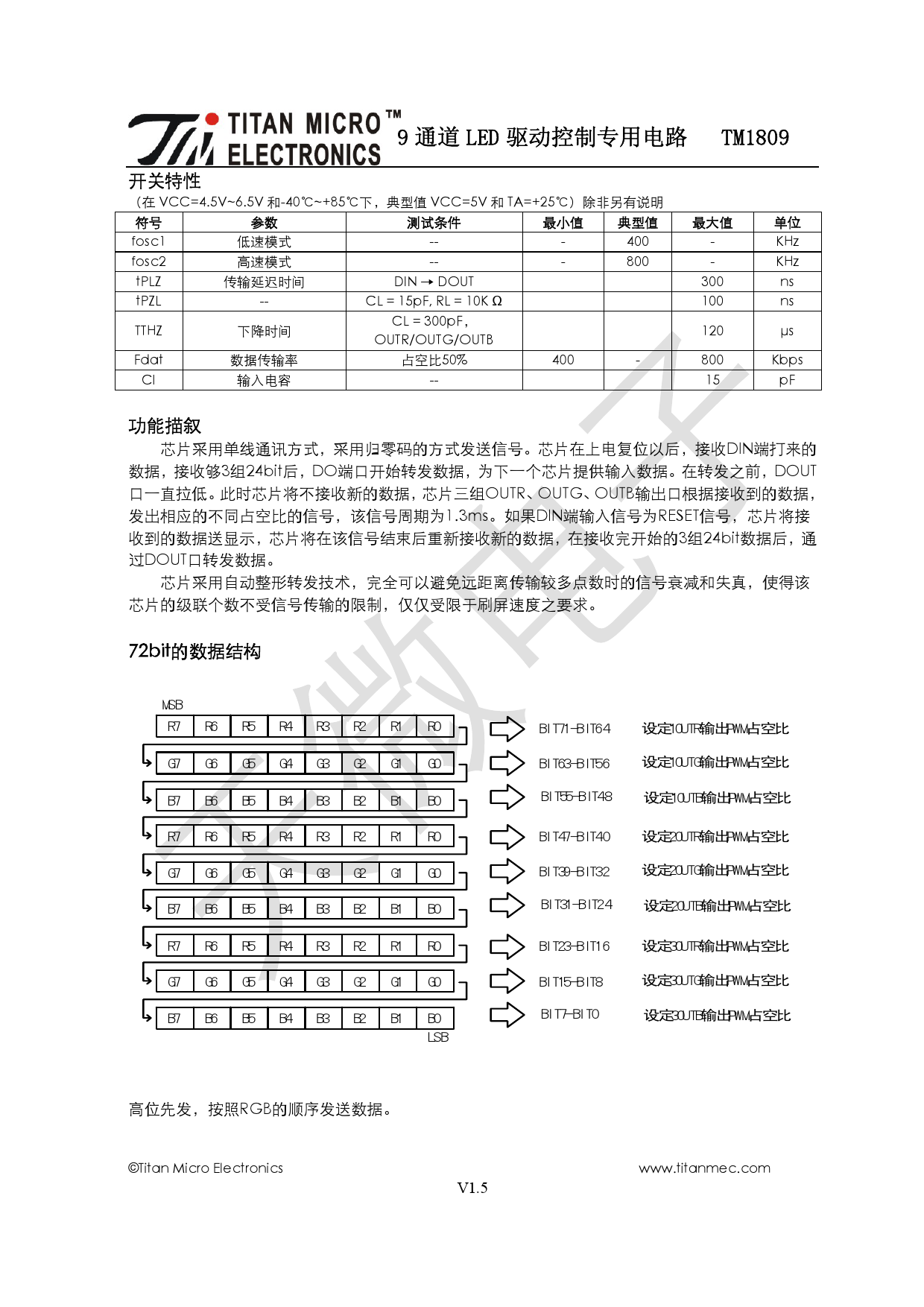 TM1809_（TM(天微)）TM1809中文资料_价格_PDF手册-立创电子商城