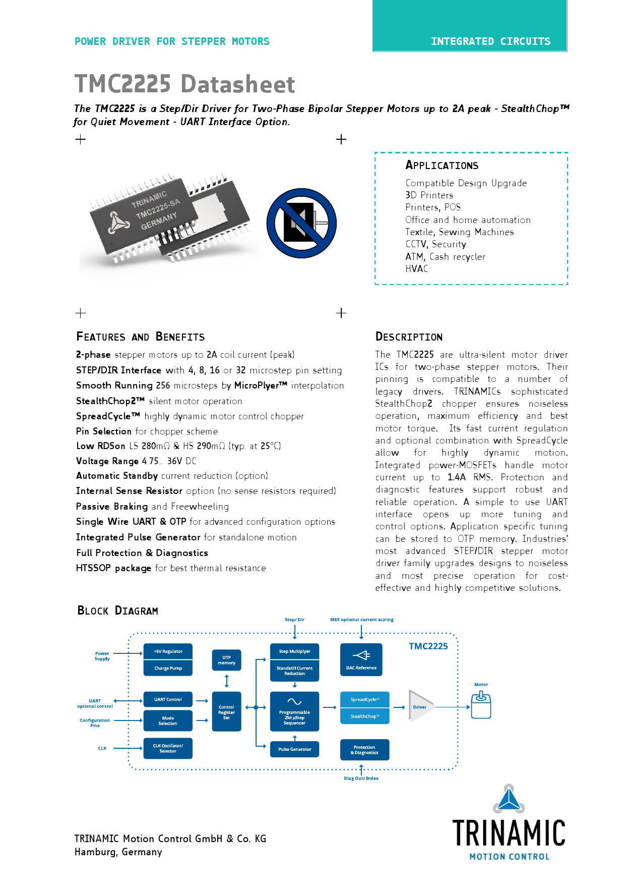 TMC2225-SA-T_（TRINAMIC）TMC2225-SA-T中文资料_价格_PDF手册-立创电子商城