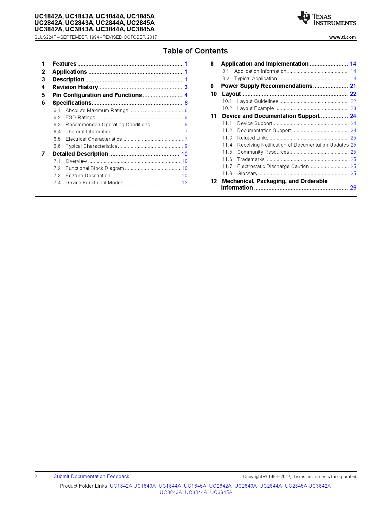 UC2842AN_（TI(德州仪器)）UC2842AN中文资料_价格_PDF手册-立创电子商城