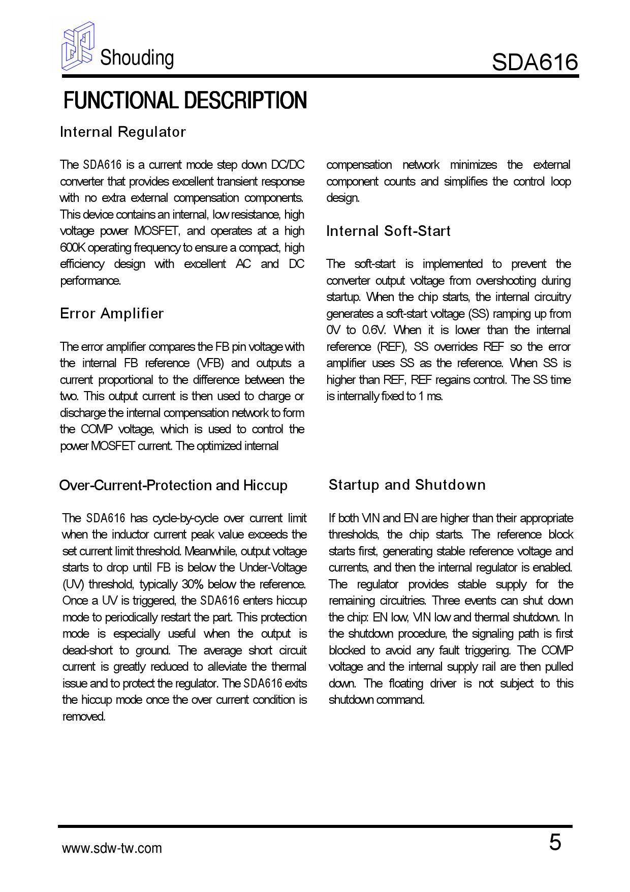 SDA616_（SHOUDING(首鼎半导体)）SDA616中文资料_价格_PDF手册-立创电子商城