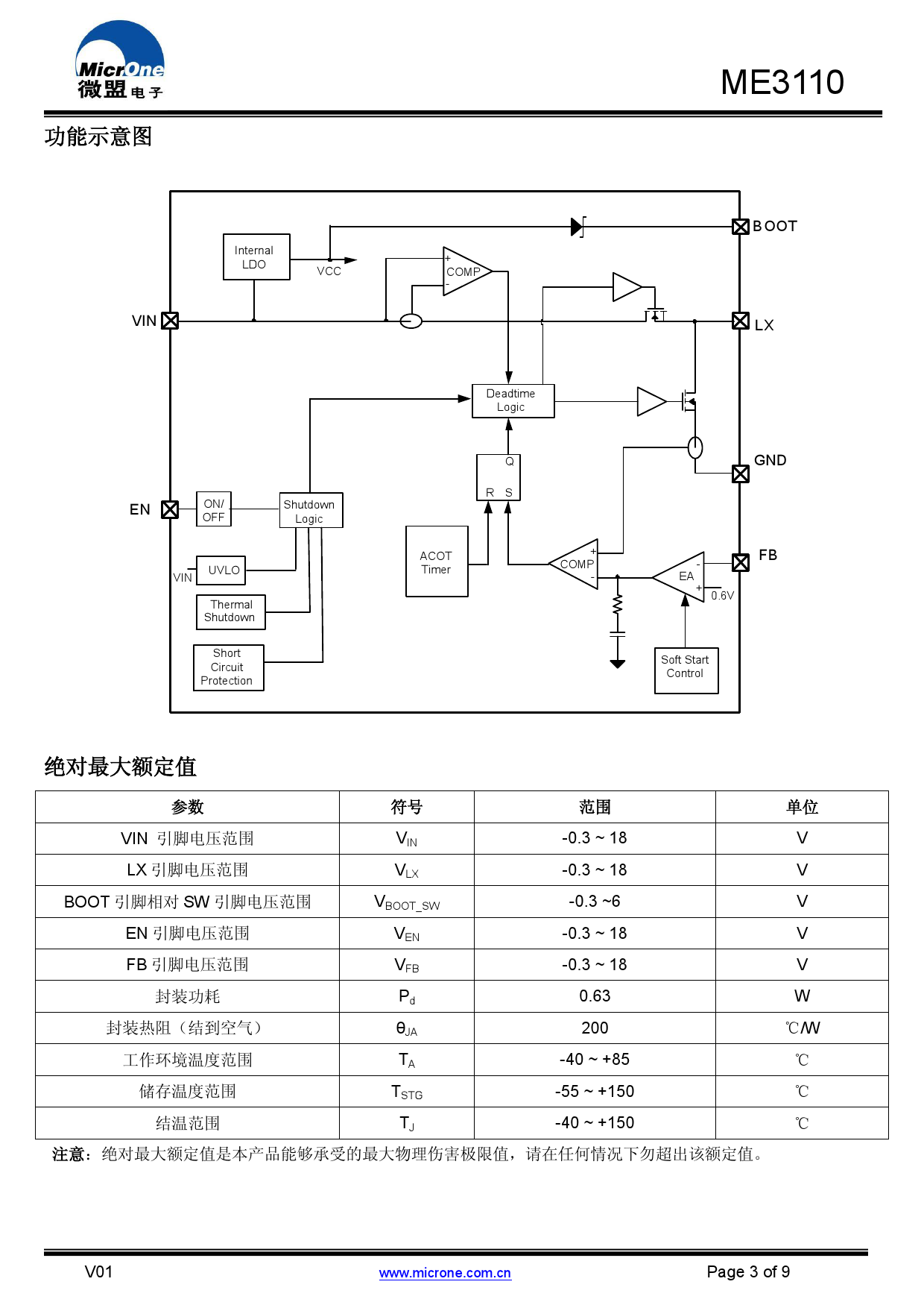 ME3110AM6G_（MICRONE(南京微盟)）ME3110AM6G中文资料_价格_PDF手册-立创电子商城