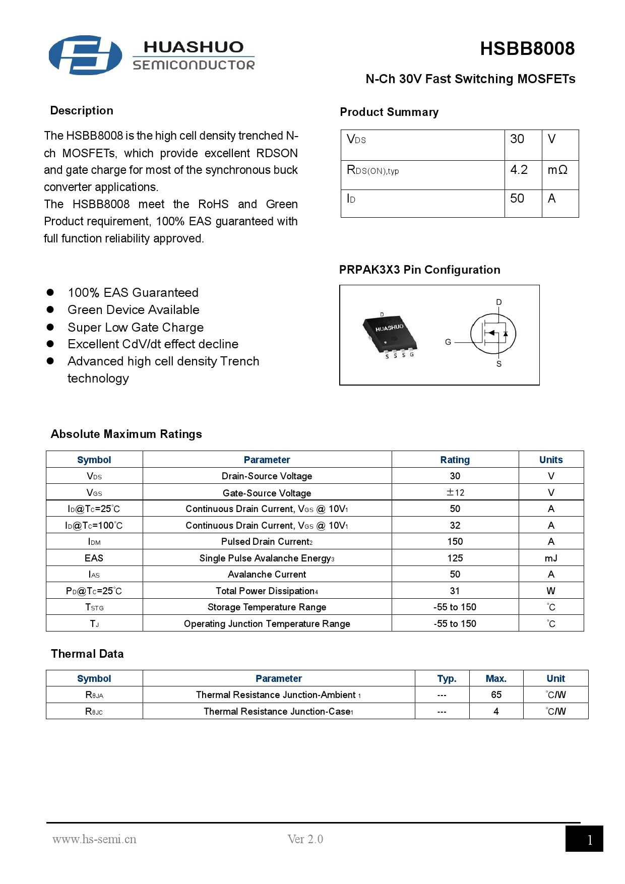 HSBB8008_（HUASHUO(华朔)）HSBB8008中文资料_价格_PDF手册-立创电子商城