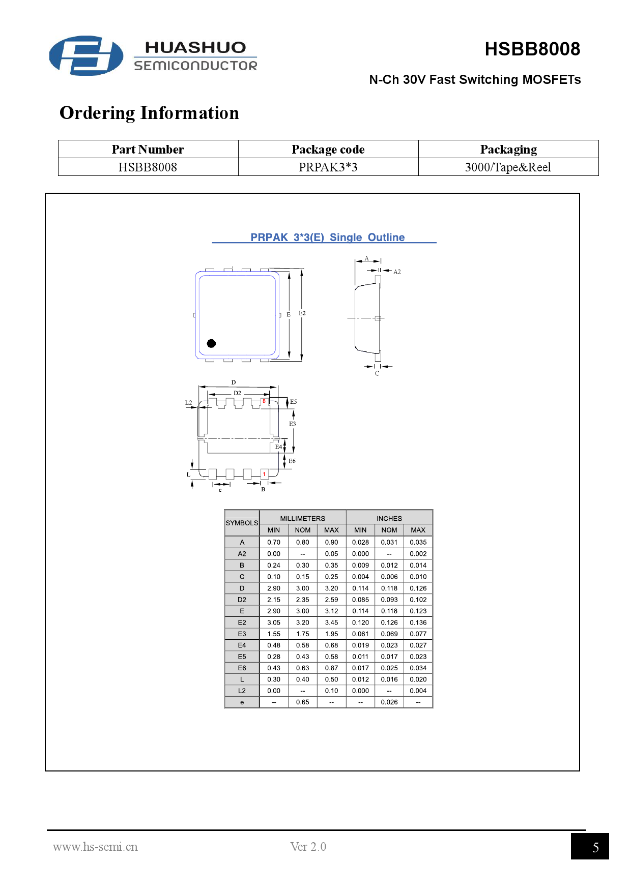 HSBB8008_（HUASHUO(华朔)）HSBB8008中文资料_价格_PDF手册-立创电子商城