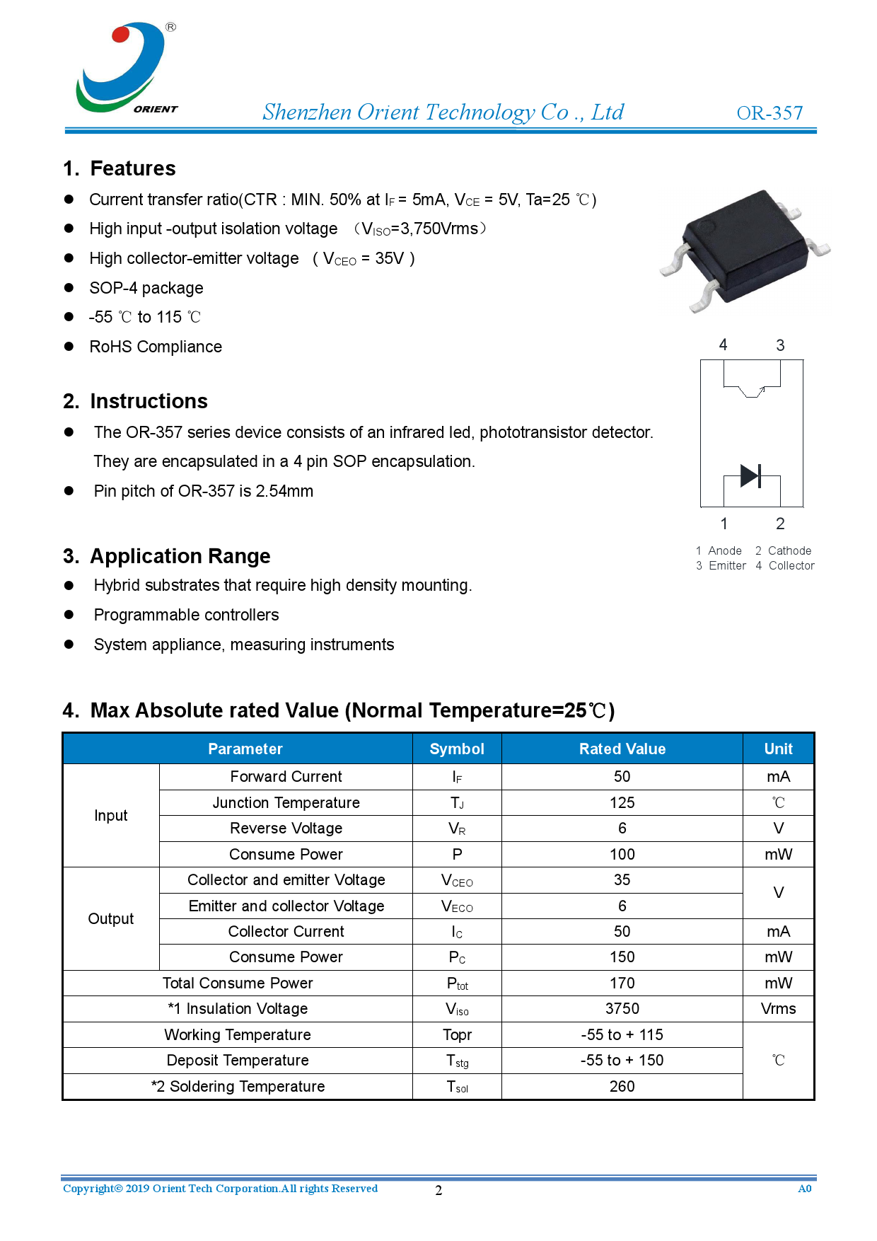 OR-357C_（Orient(奥伦德)）OR-357C中文资料_价格_PDF手册-立创电子商城