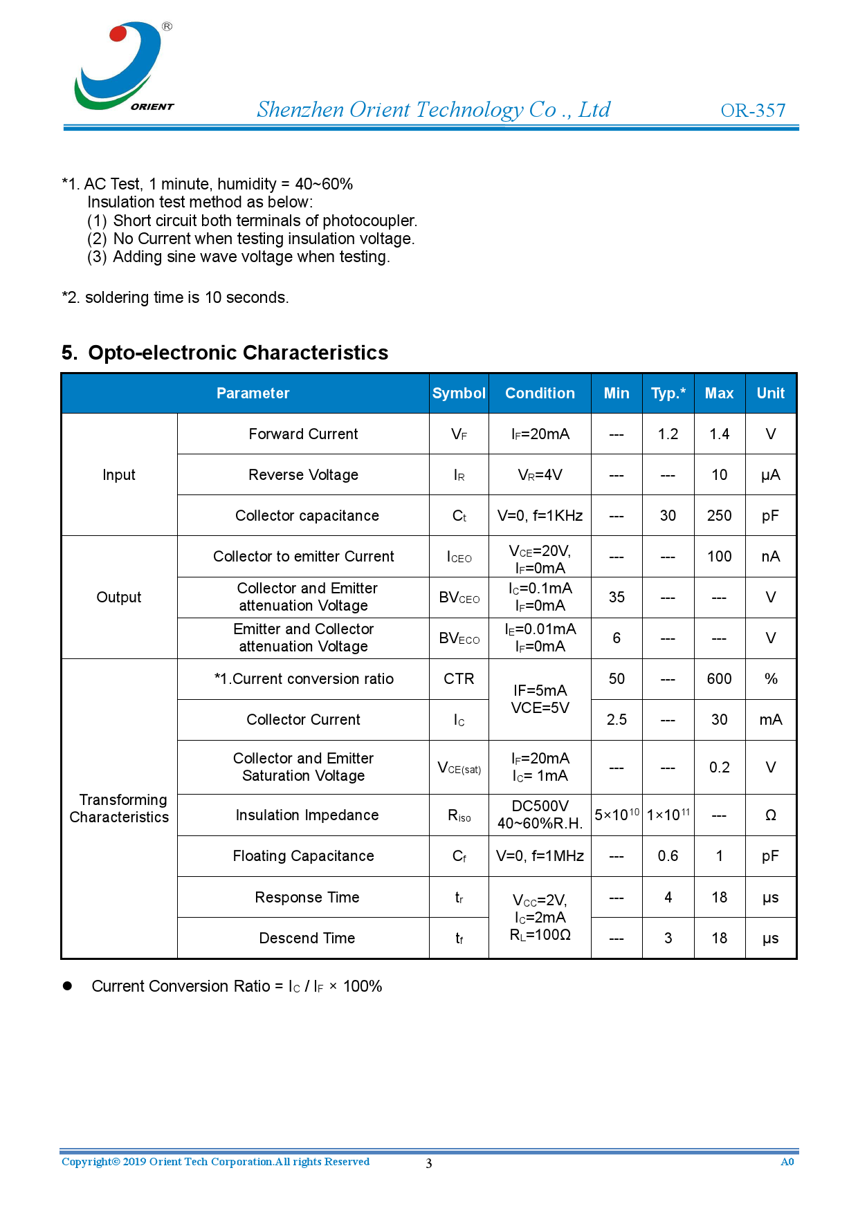OR-357C_（Orient(奥伦德)）OR-357C中文资料_价格_PDF手册-立创电子商城