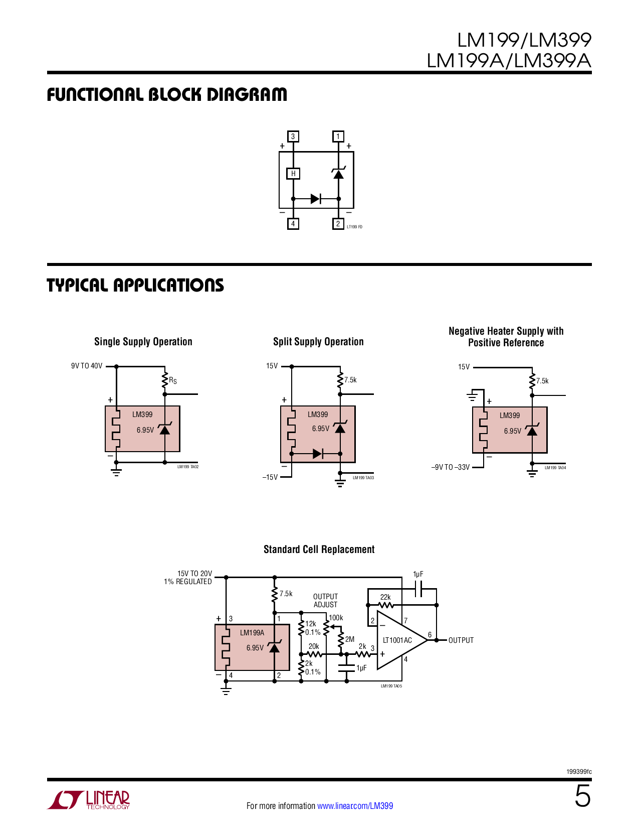 LM399H#PBF_（ADI(亚德诺)/LINEAR(凌特)）LM399H#PBF中文资料_价格_PDF手册-立创电子商城