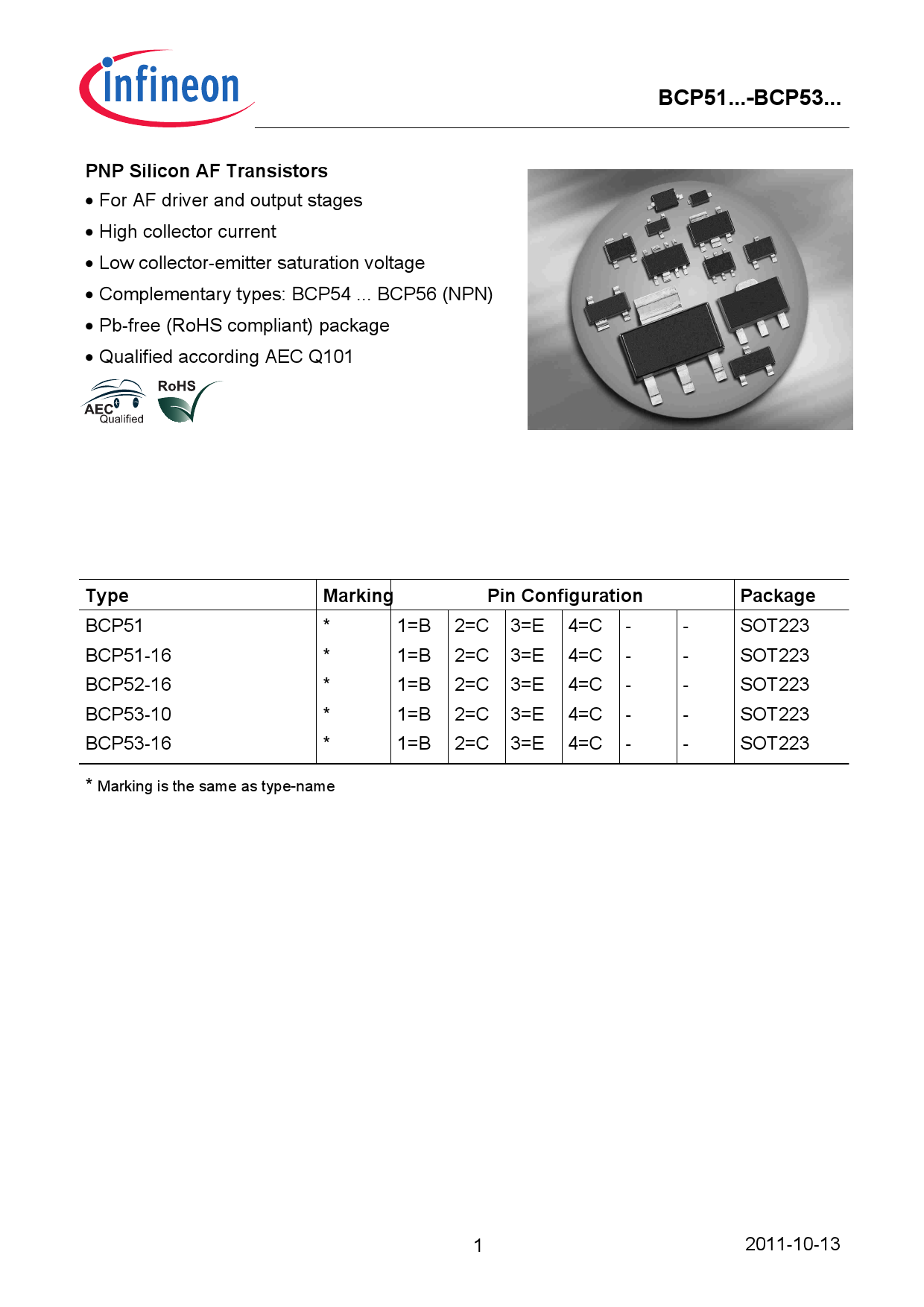 BCP 53-10 H6327_（Infineon(英飞凌)）BCP 53-10 H6327中文资料_价格_PDF手册-立创电子商城