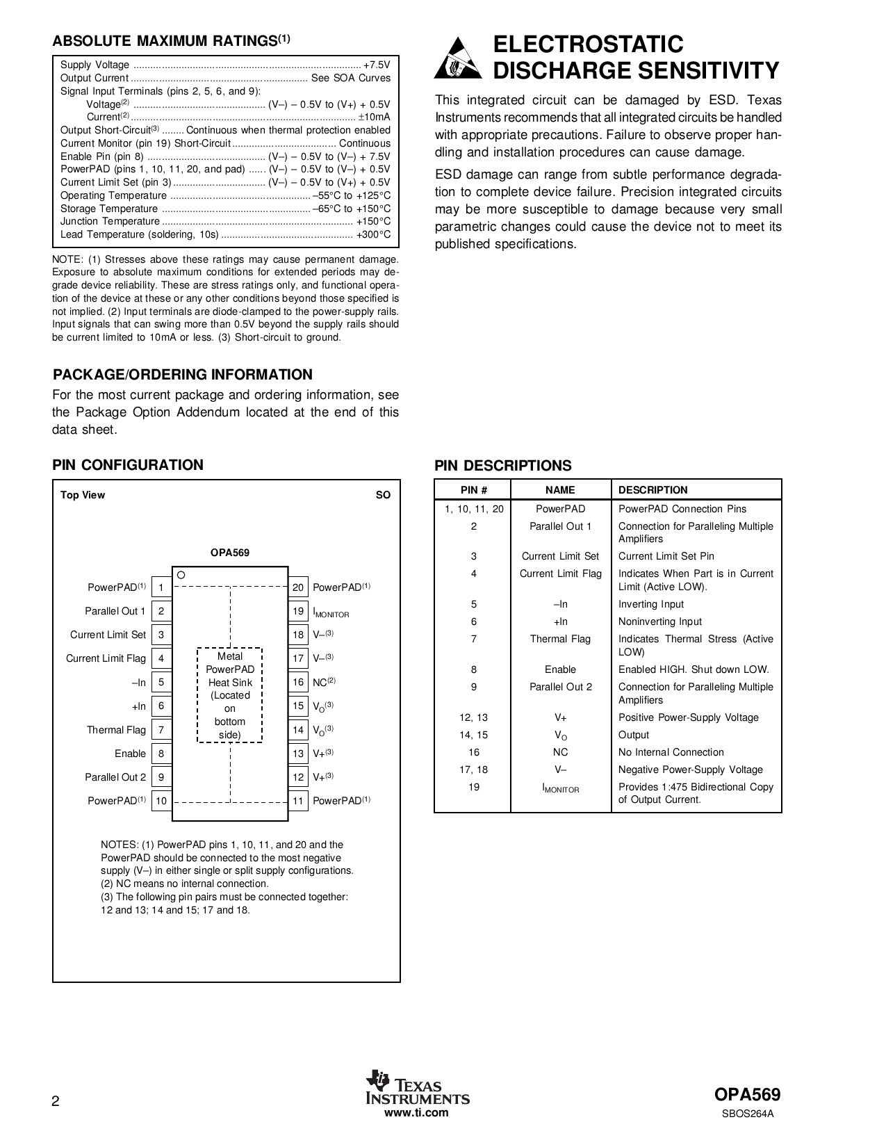 OPA569AIDWPR_（TI(德州仪器)）OPA569AIDWPR中文资料_价格_PDF手册-立创电子商城