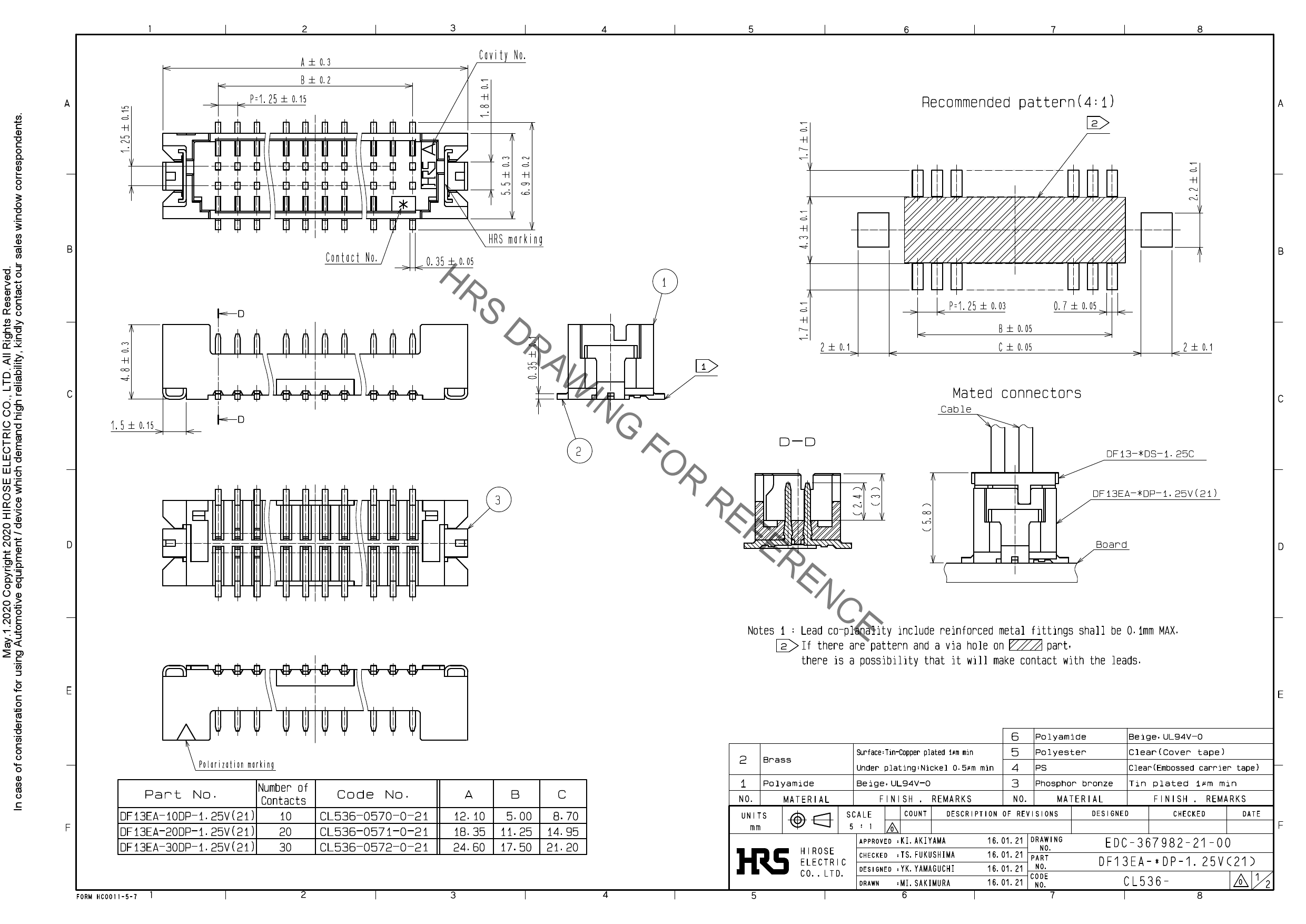DF13EA-20DP-1.25V(21)_（HRS(广濑)）DF13EA-20DP-1.25V(21)中文资料_价格_PDF手册-立创电子商城