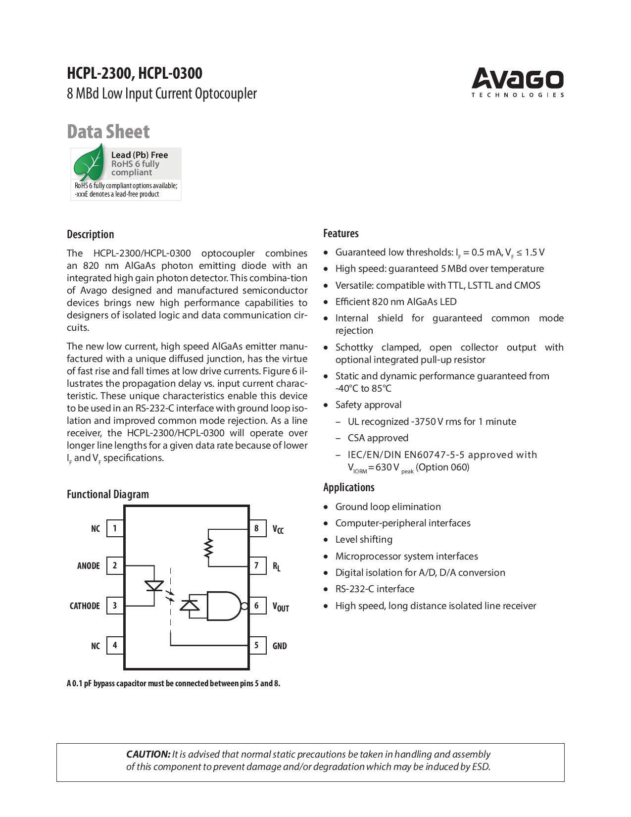 HCPL-0314-500E_（AVAGO(安华高)）HCPL-0314-500E中文资料_价格_PDF手册-立创电子商城
