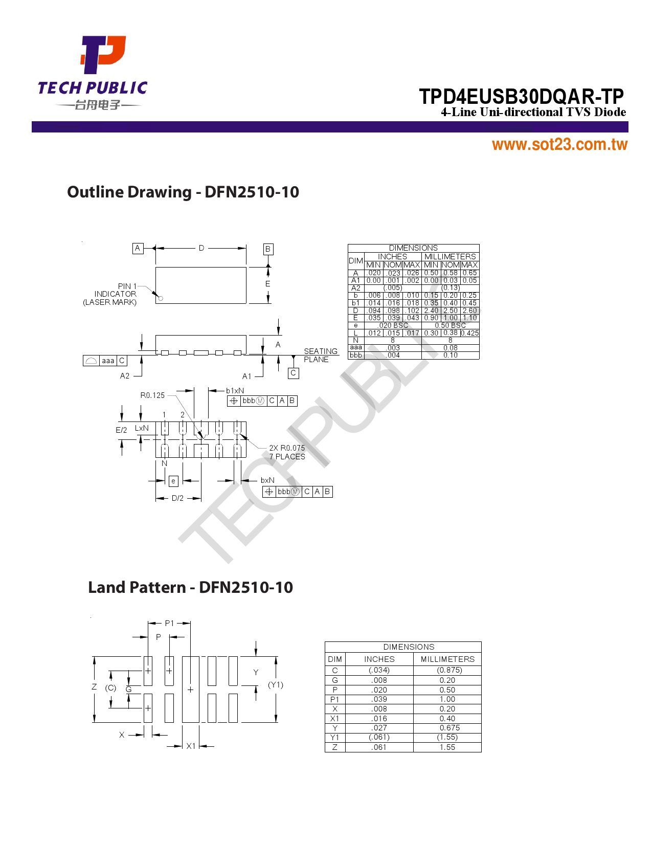 TPD4EUSB30DQAR-TP_（TECH PUBLIC(台舟电子)）TPD4EUSB30DQAR-TP中文资料_价格_PDF手册-立创电子商城