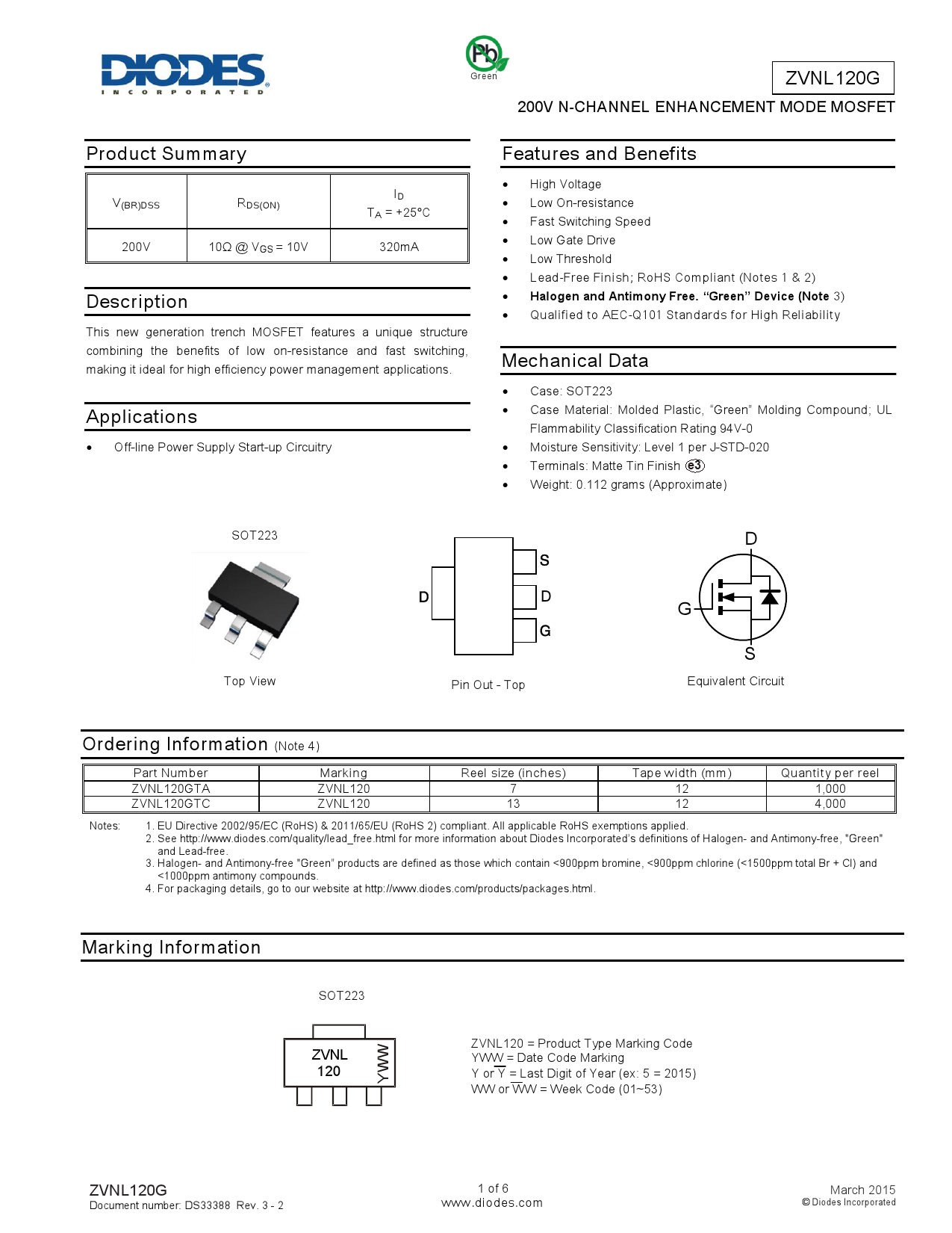 ZVNL120GTA_（DIODES(美台)）ZVNL120GTA中文资料_价格_PDF手册-立创电子商城