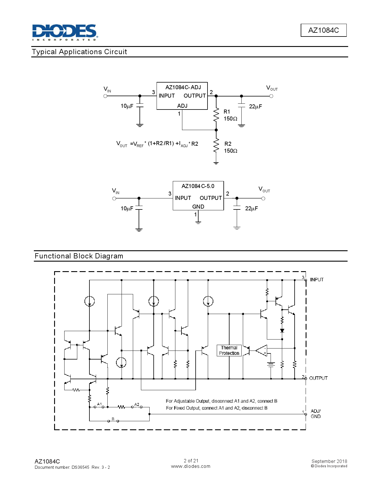 AZ1084CD-5.0TRG1_（DIODES(美台)）AZ1084CD-5.0TRG1中文资料_价格_PDF手册-立创电子商城