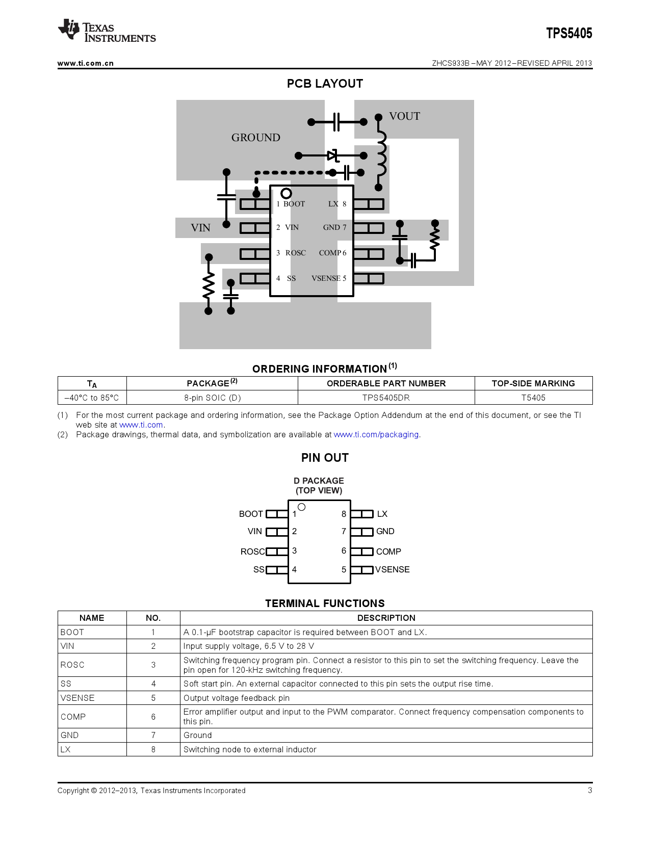 TPS5405DR_（TI(德州仪器)）TPS5405DR中文资料_价格_PDF手册-立创电子商城