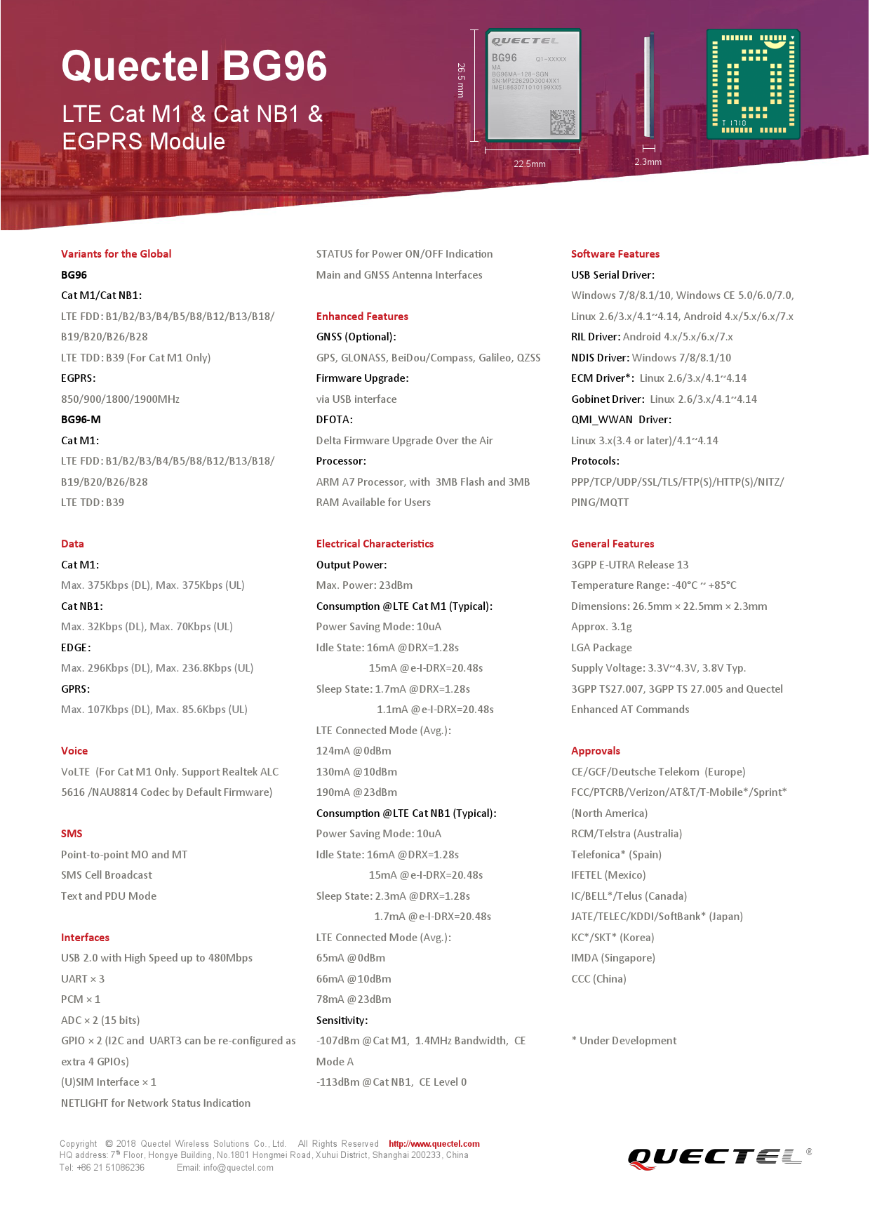 BG96_（Quectel(移远)）BG96中文资料_价格_PDF手册-立创电子商城