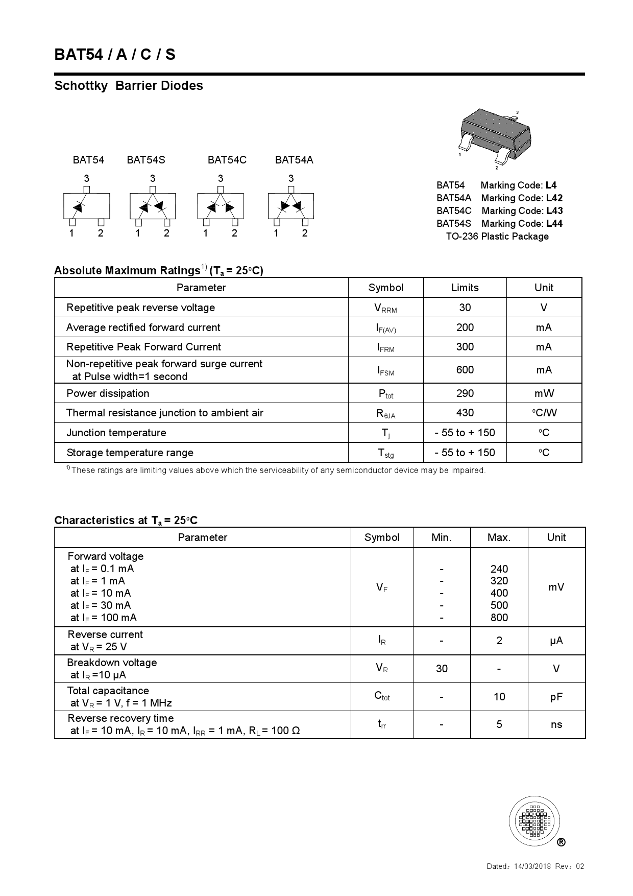 BAT54C_（ST(先科)）BAT54C中文资料_价格_PDF手册-立创电子商城