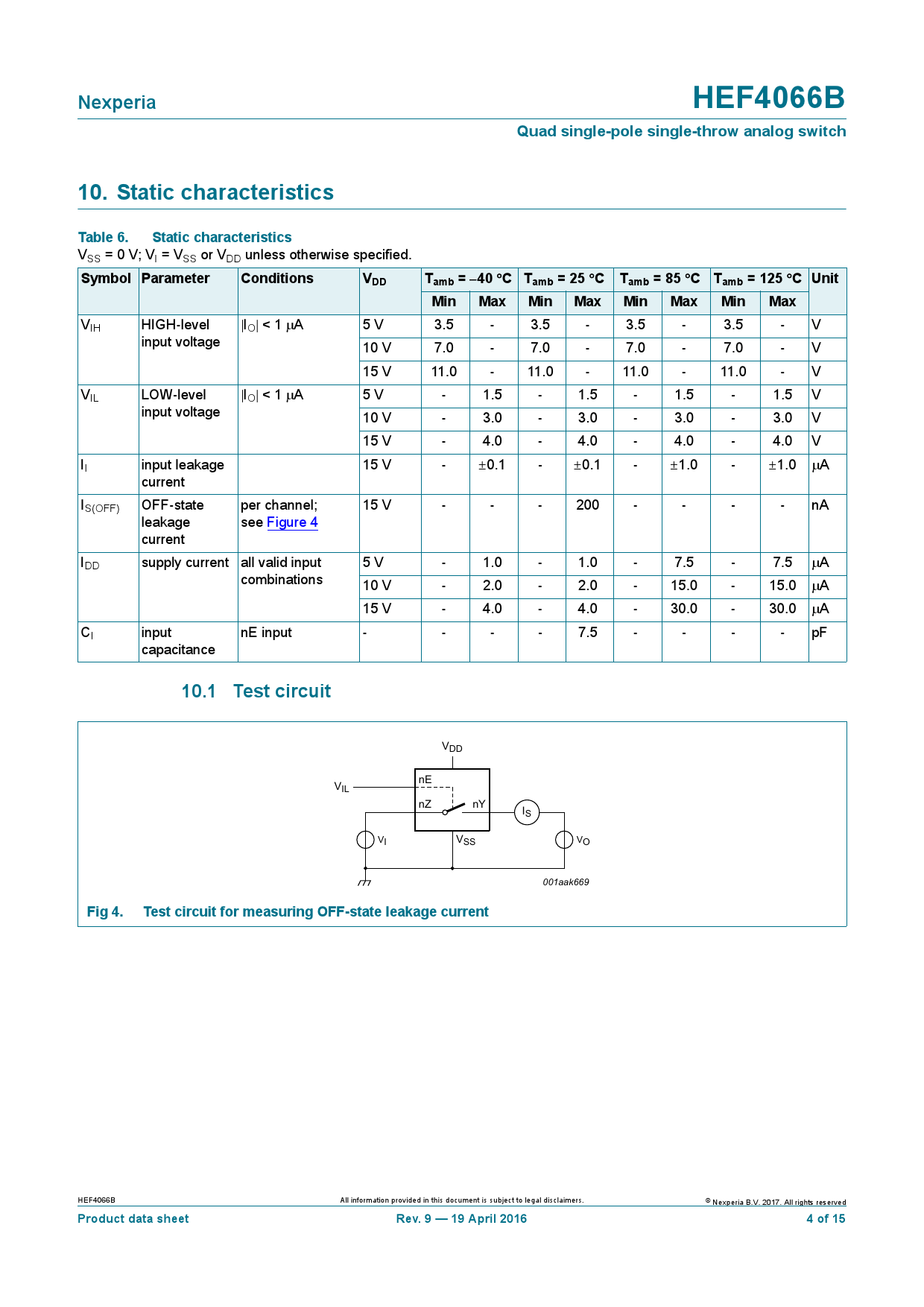 HEF4066BT,652_（Nexperia(安世)）HEF4066BT,652中文资料_价格_PDF手册-立创电子商城